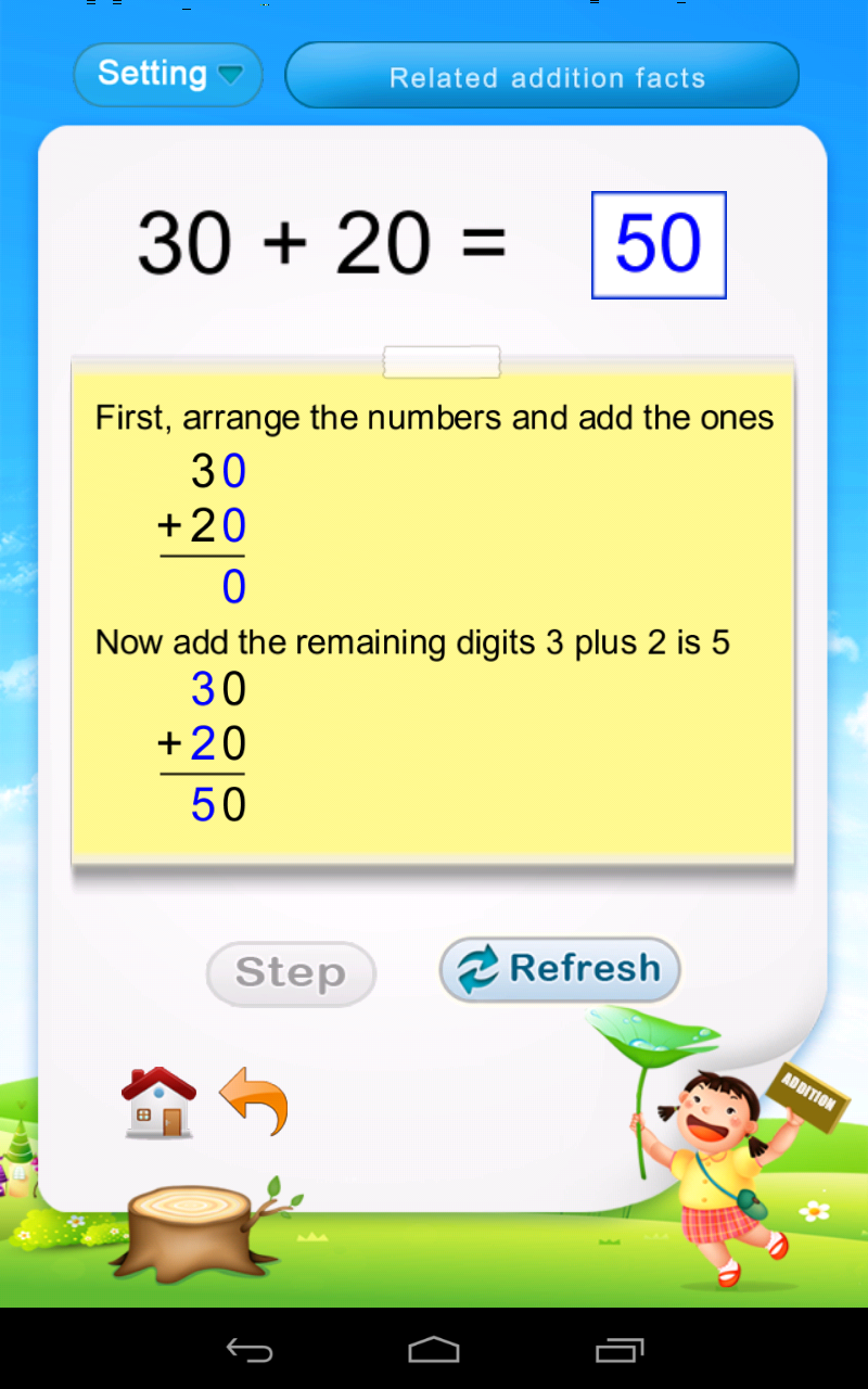 Addition for the 2nd grade (Free) - App on Amazon Appstore