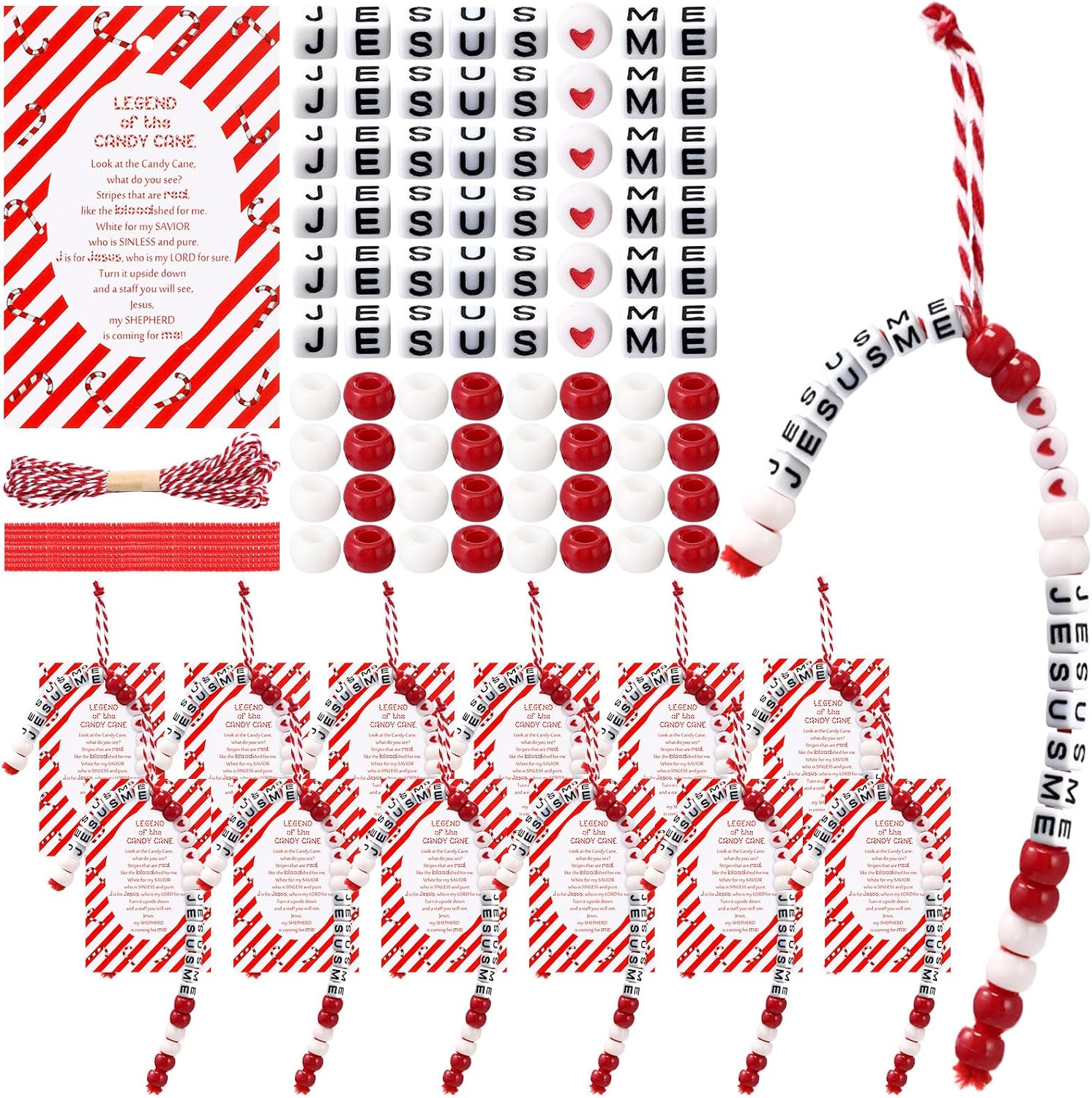 Amazon.com: Knitgrip 12 Set Legend of The Candy Cane Craft Kit Jesus Me ...