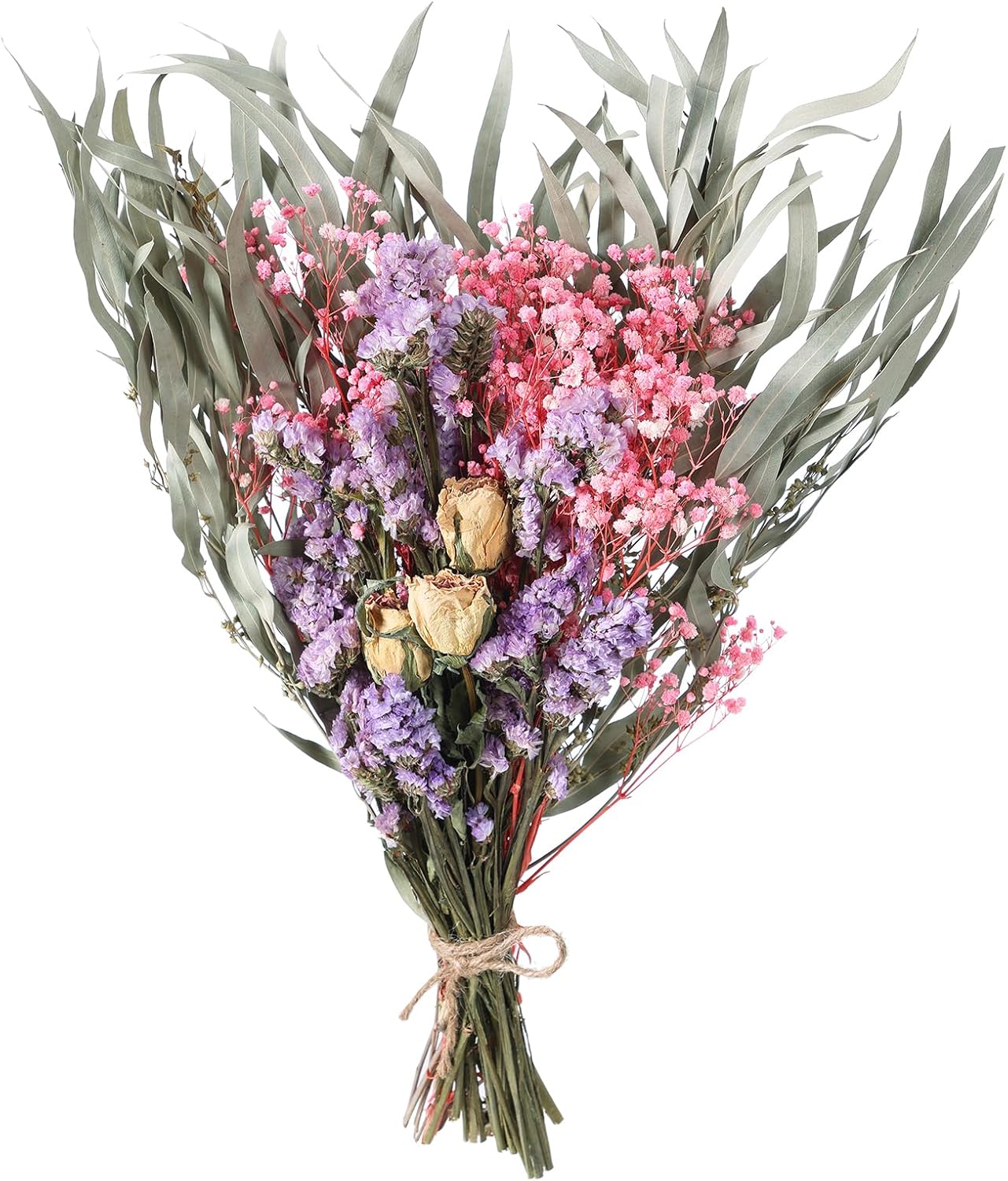 Amazon.com: Botius 17" Natural Mixed Dried Flowers Bouquet Real Dried ...