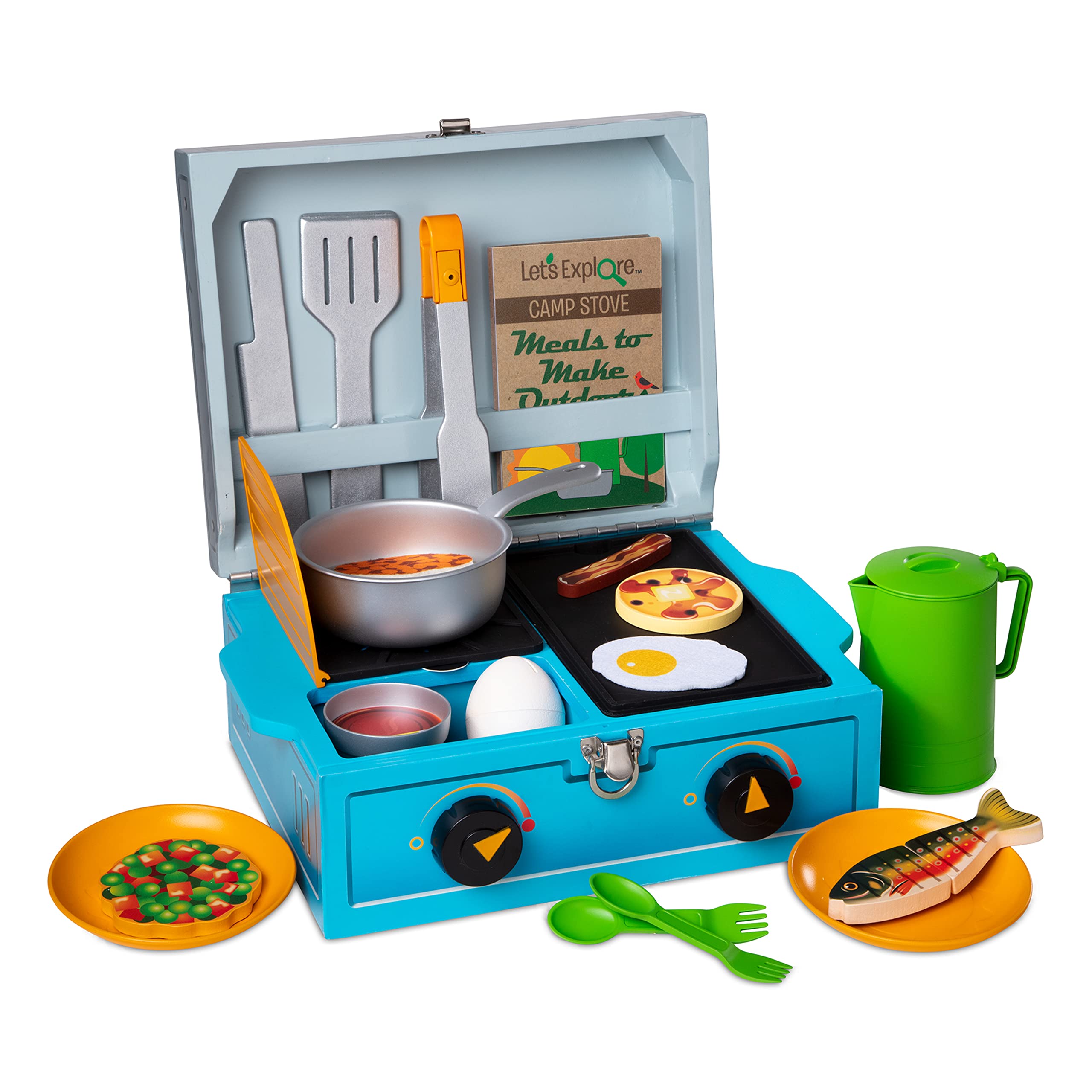Melissa & Doug Let’s Explore Camp Stove Play Set – 24 Pieces - Pretend ...