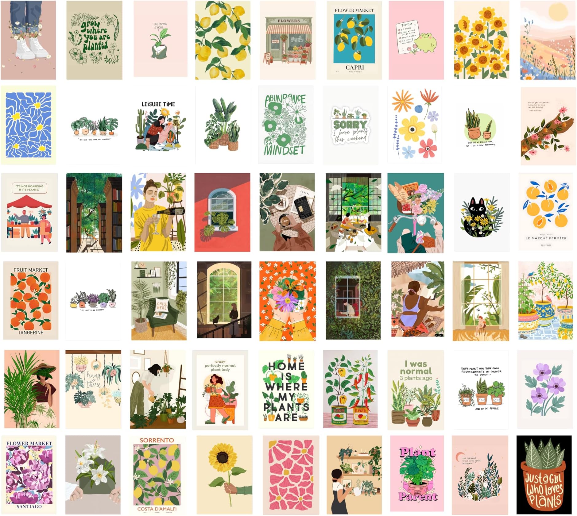 Posters Inc Boho Wall Stickers for Bedroom, Aesthetic Room Decor Items ...
