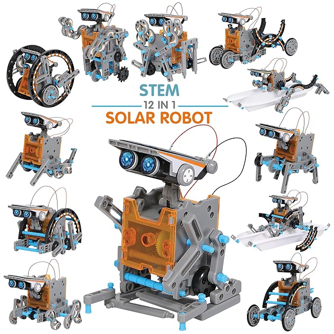 Buy JOYIN Solar Robot Toys 12 in 1 Educational STEM Learning Science ...