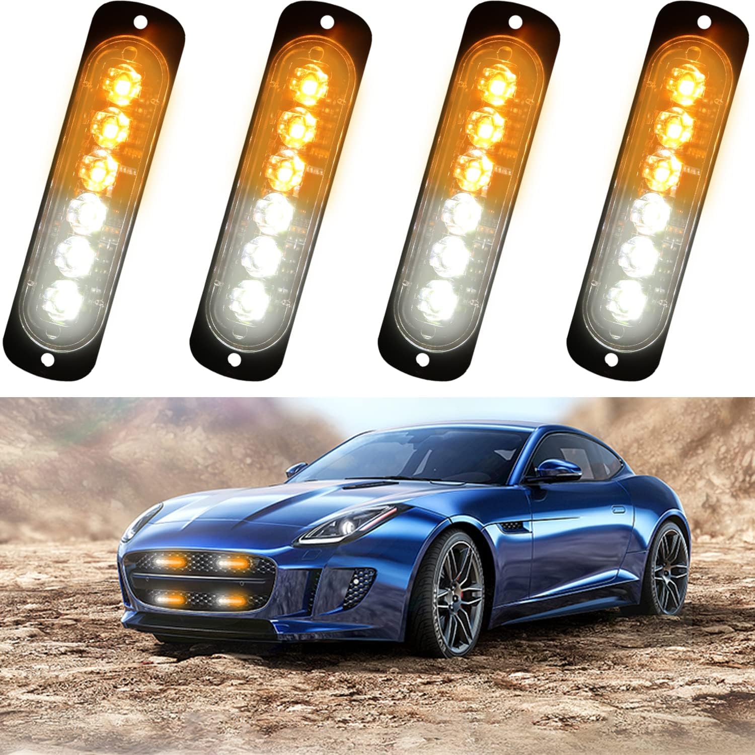 XT AUTO 6LED Car Truck Emergency Beacon Warning Hazard Flash Strobe ...