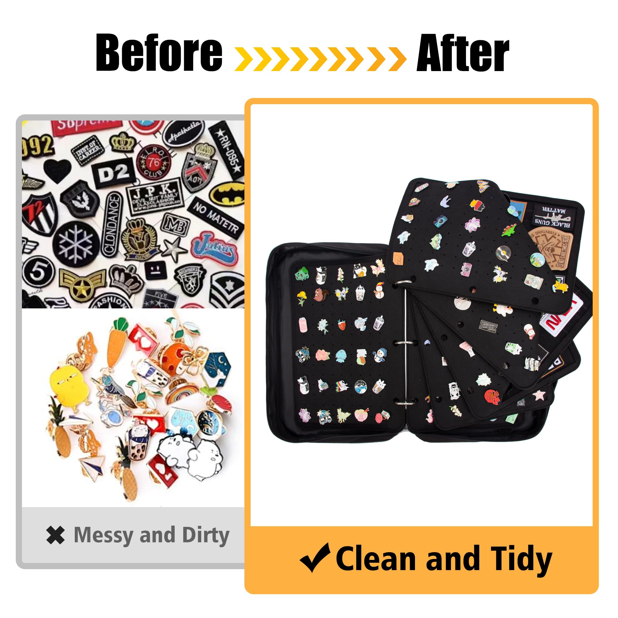 Snapklik.com : PACMAXI Large Capacity Portable Pin Display Bags, Pin ...