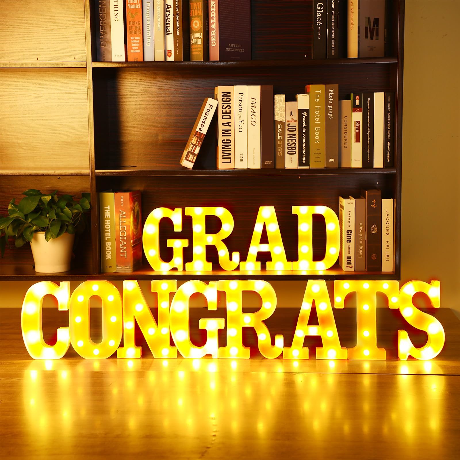 Amazon.com : 12 LED Marquee Letter Lights Congrats Grad Sign Graduation ...