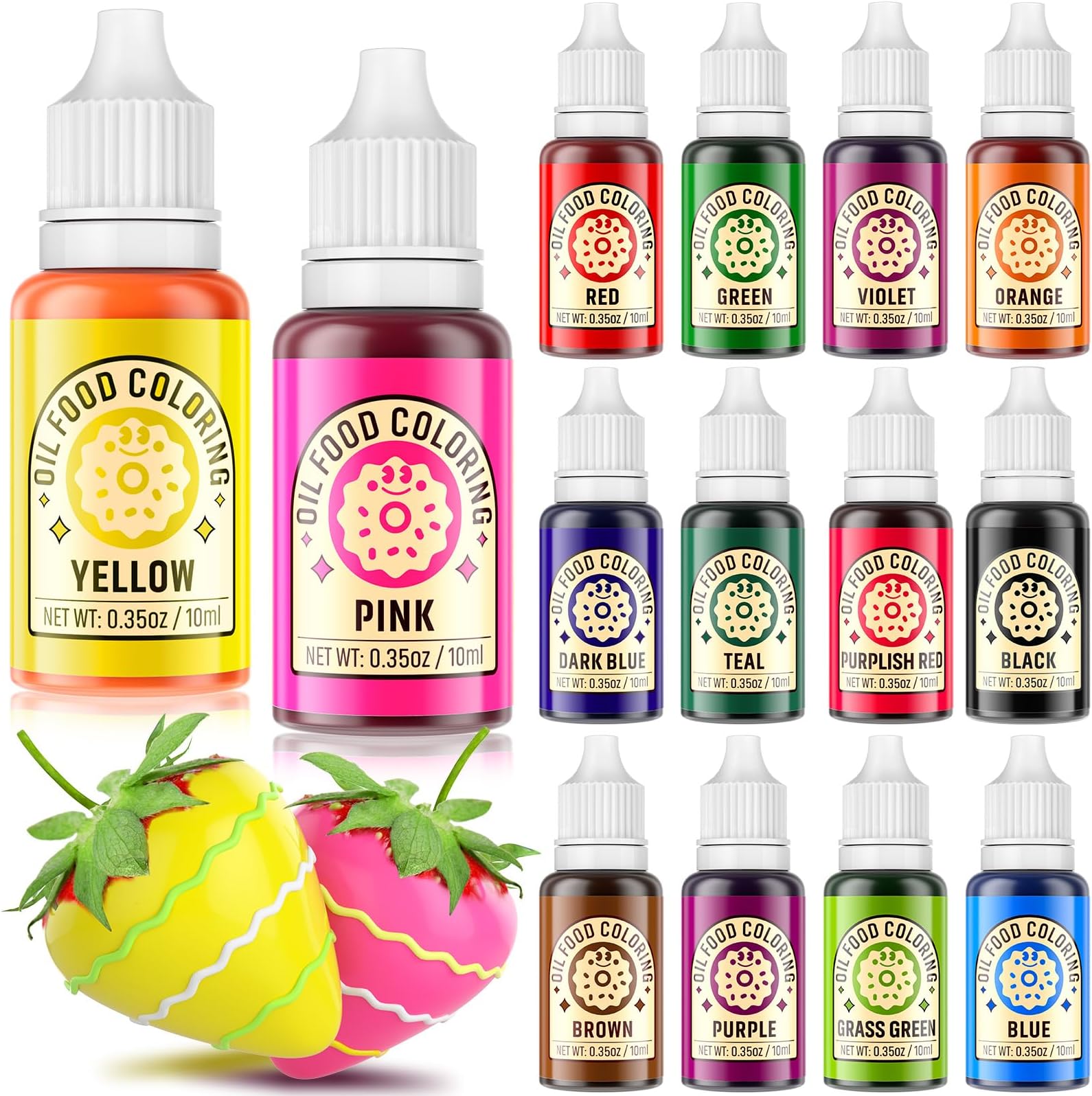 Amazon.com : Cherrysea Oil Based Food Coloring for Chocolate 14x10ml ...