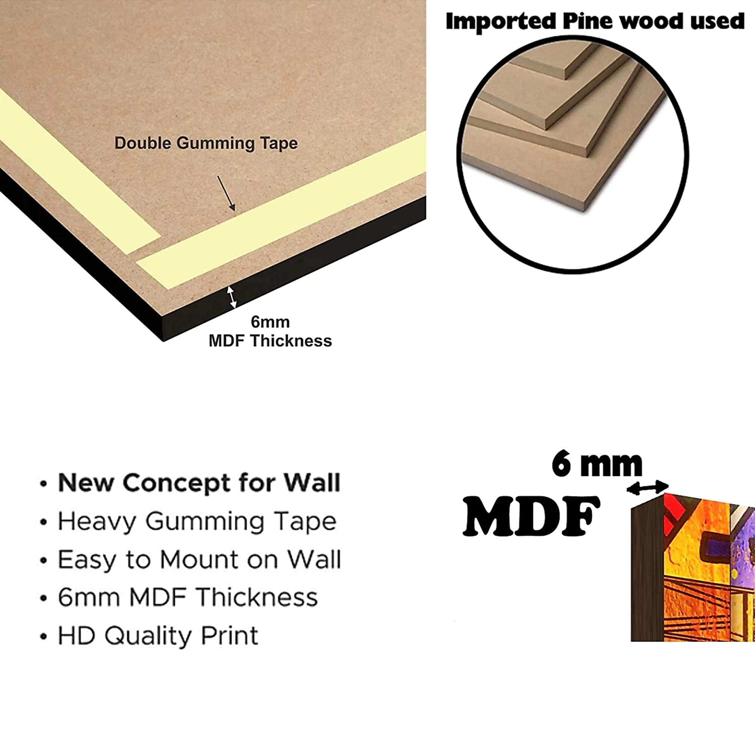 Buy Decor Production Multiple Frames Split Art Texture MDF Wall ...