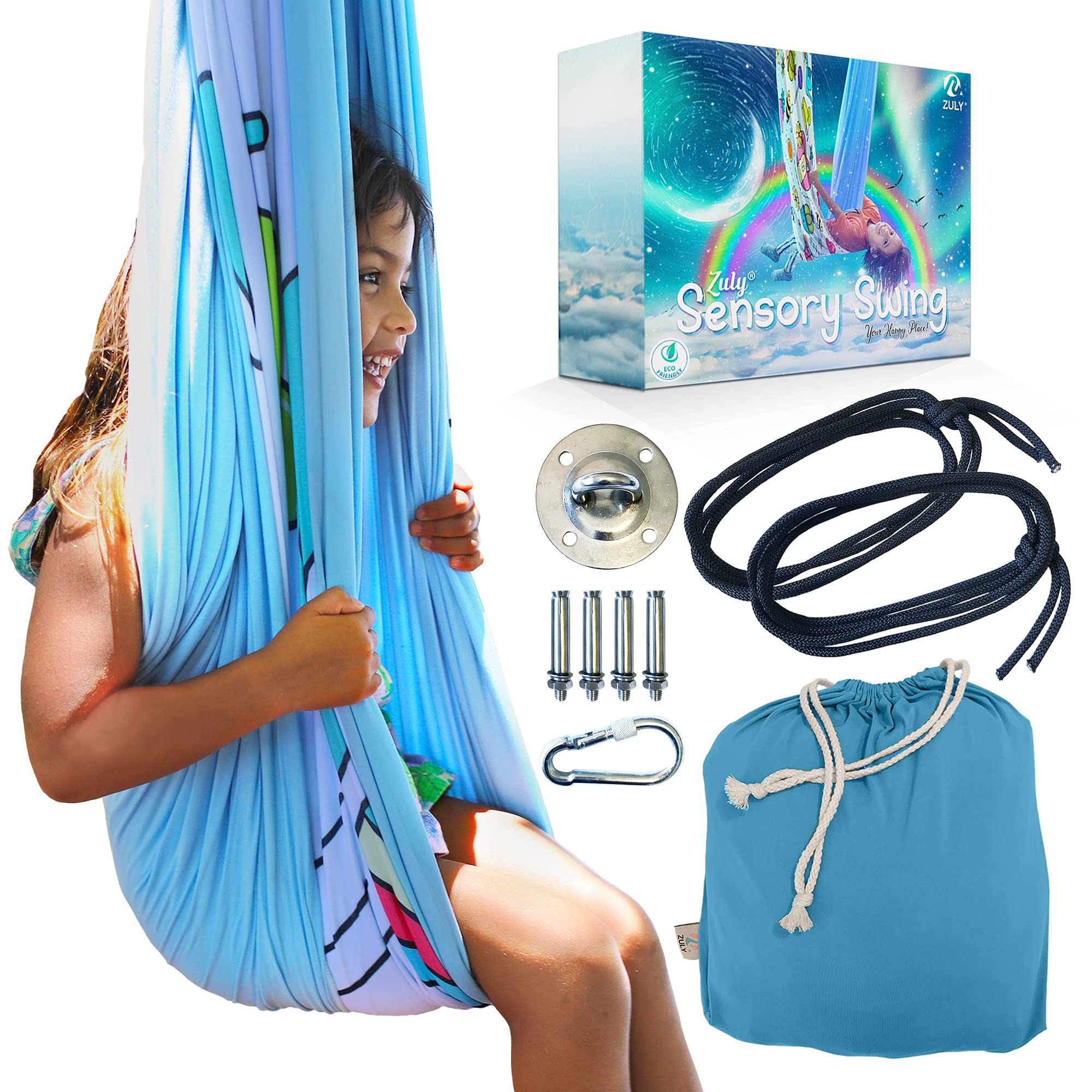 Buy ZULY Sensory Swing Indoor, Therapy Swing for Kids Outdoor ...