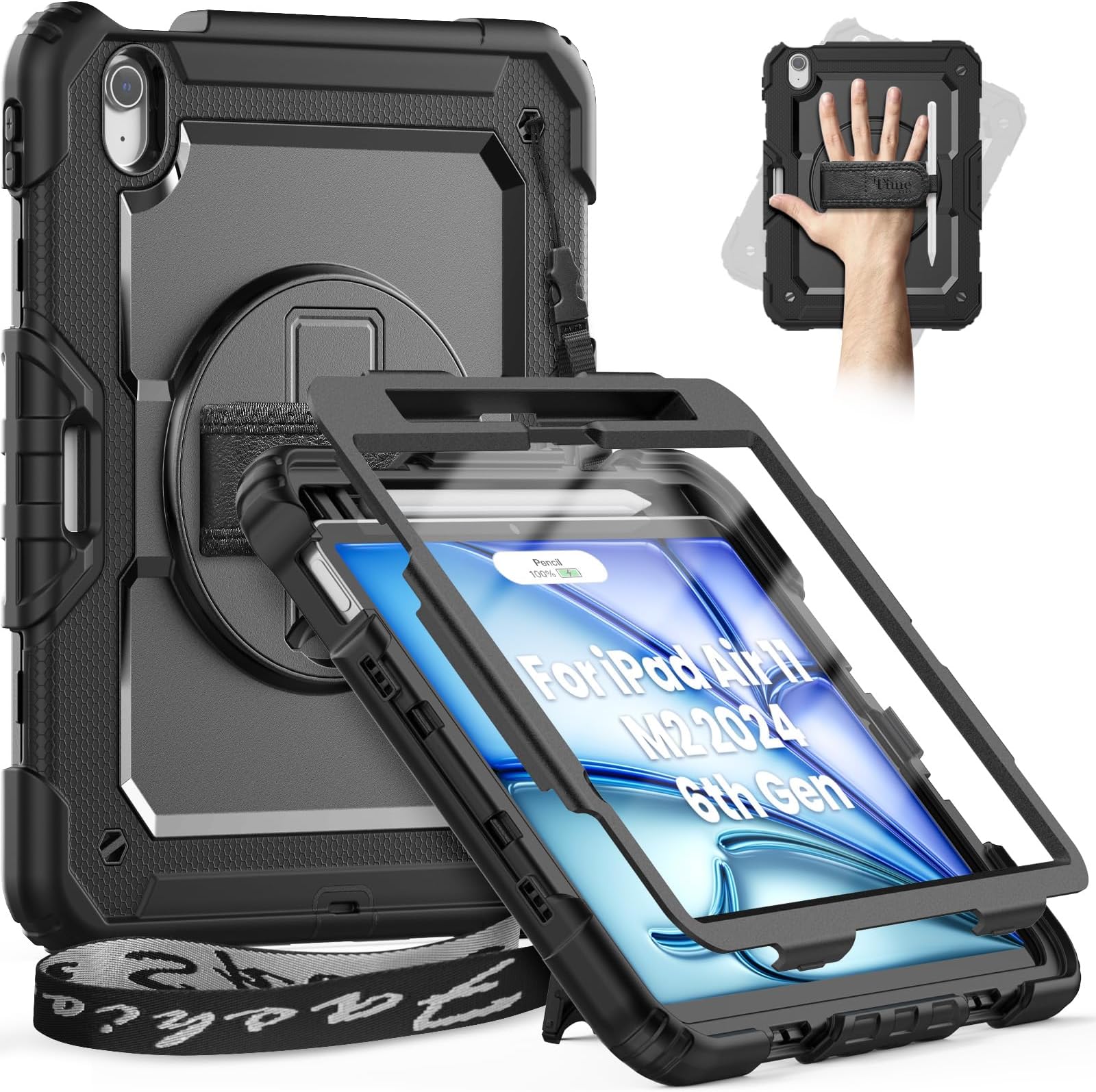 Amazon.com: timecity for iPad Air 11 Inch Case M3 2025 Air 7/ M2 2024 ...