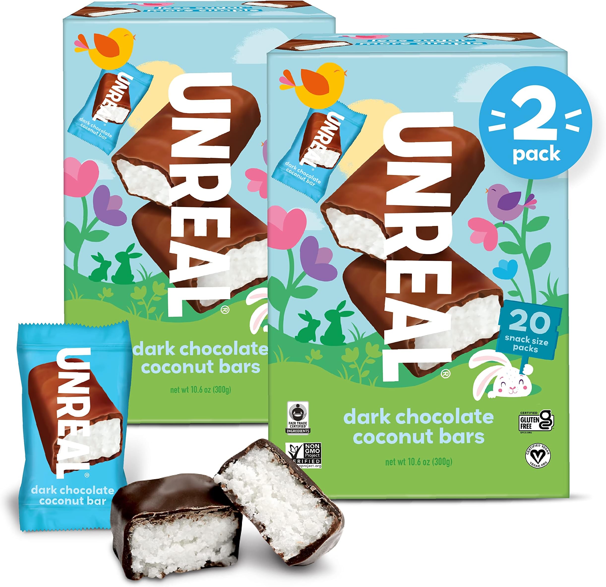 Amazon.com: UNREAL Milk Chocolate Gems | Certified Fair Trade, Non-GMO ...
