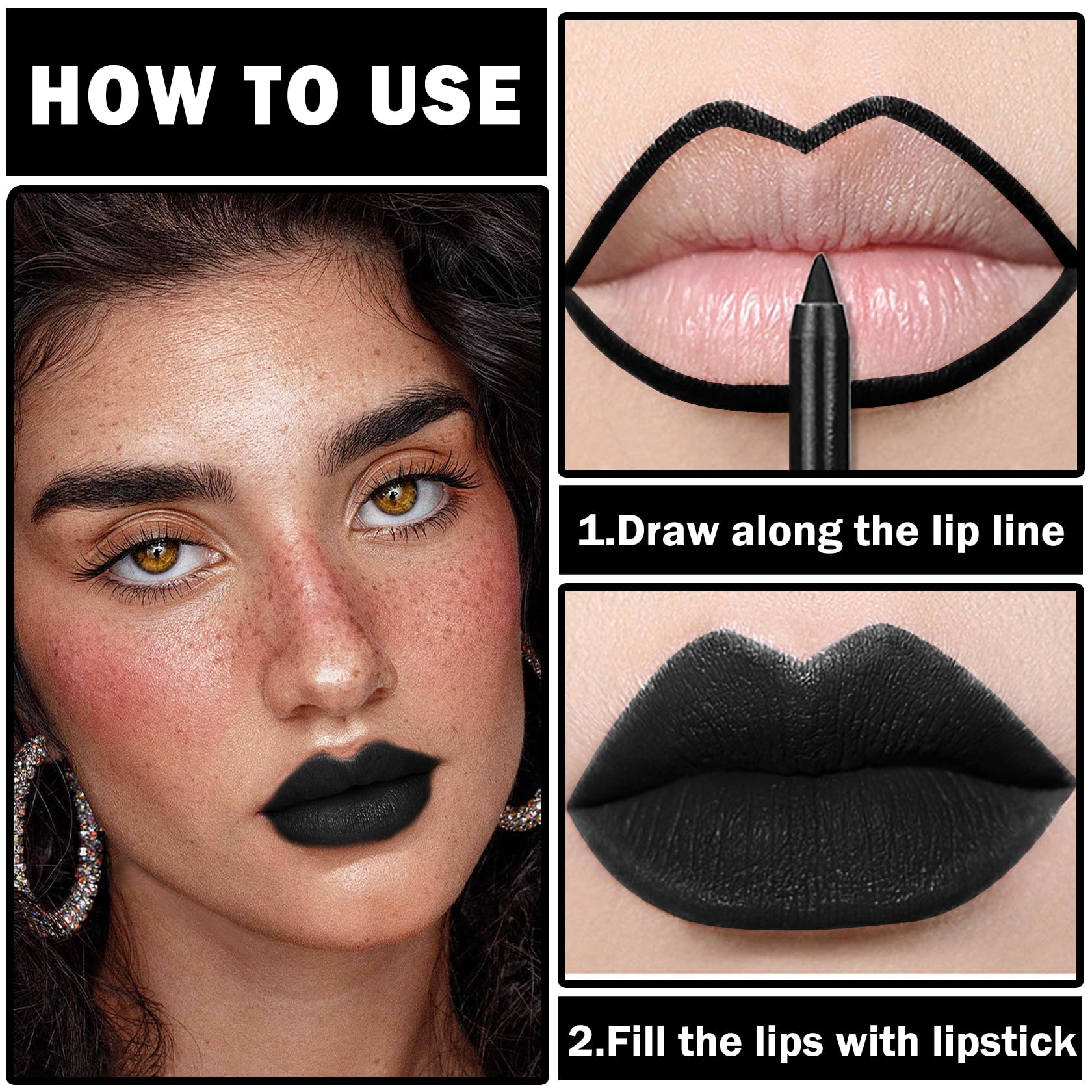 Black Lip Outline