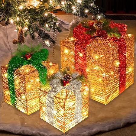 National Tree Company lit Artificial Christmas Décor 3-Piece Set ...