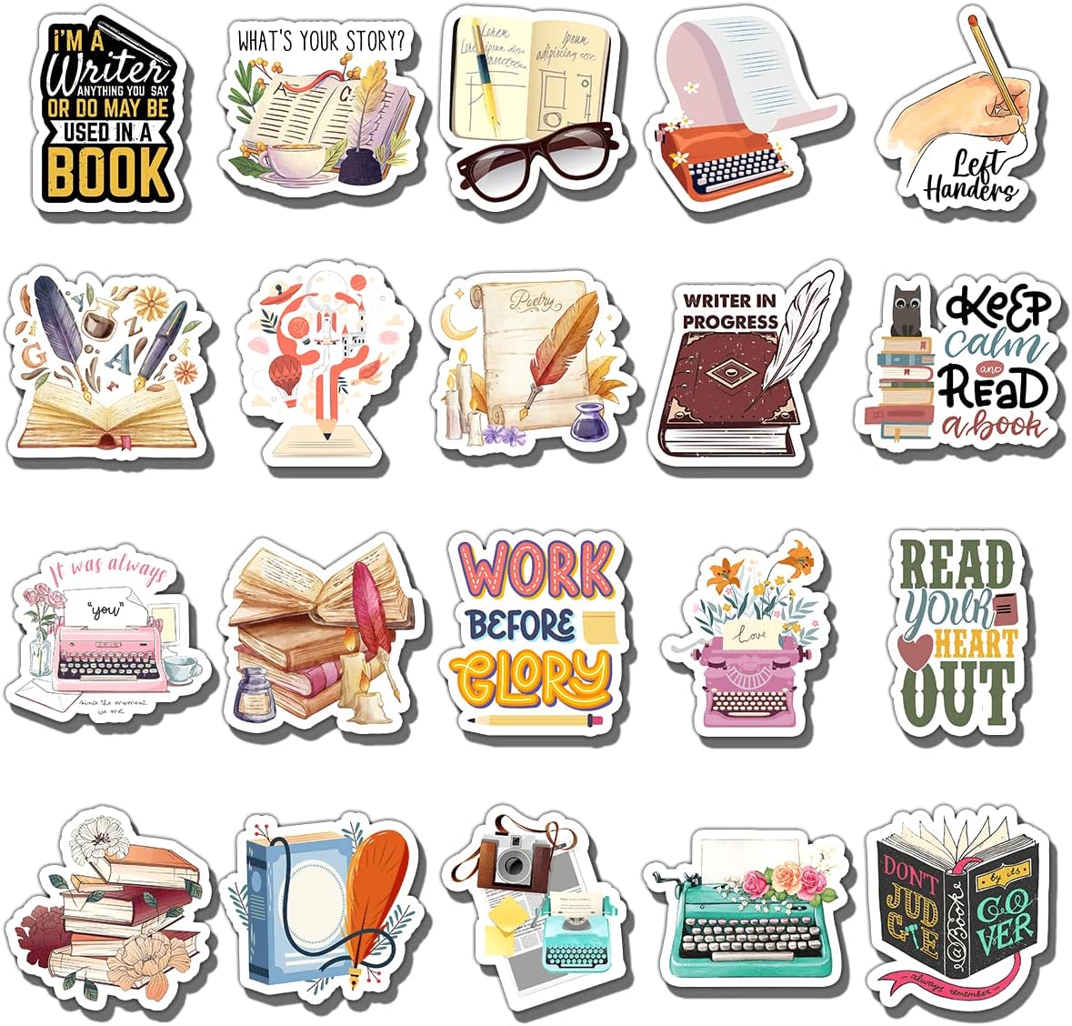 Amazon.com: GOLEEX 20 Pack Pcs Waterproof Vinyl Type Writer Reading ...