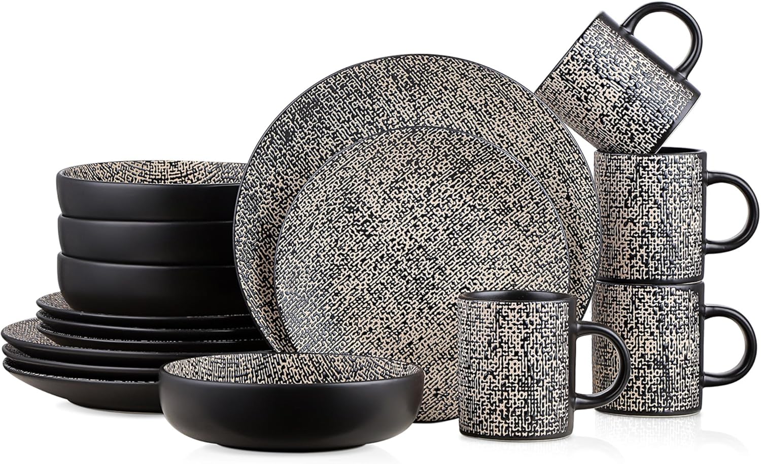 Amazon.com | Stone Lain Sophie Rustic Stoneware Dinnerware Service for ...