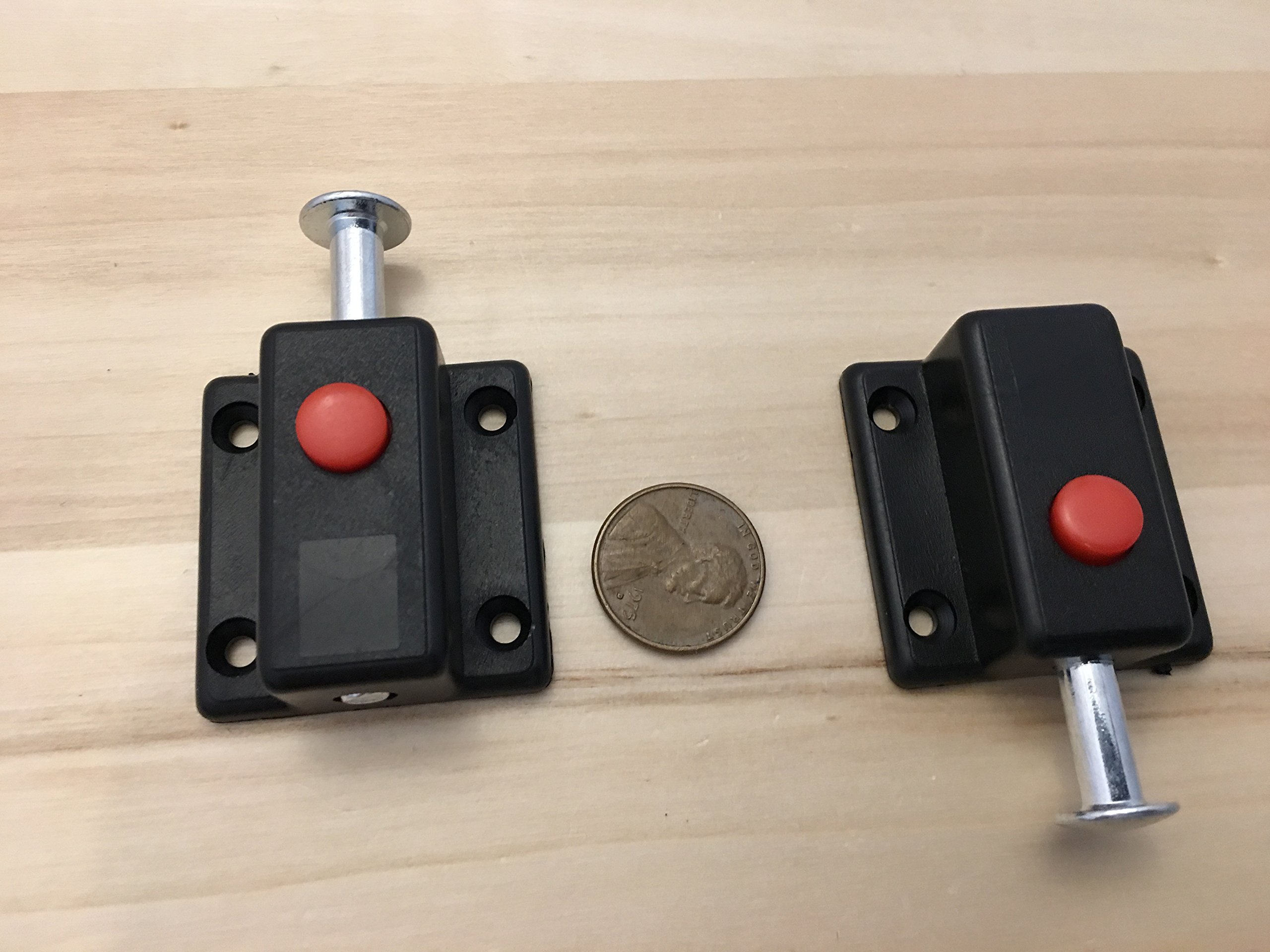 2 Pieces Black KAK-7019 Spring loaded lock latch hook wood Catch ...