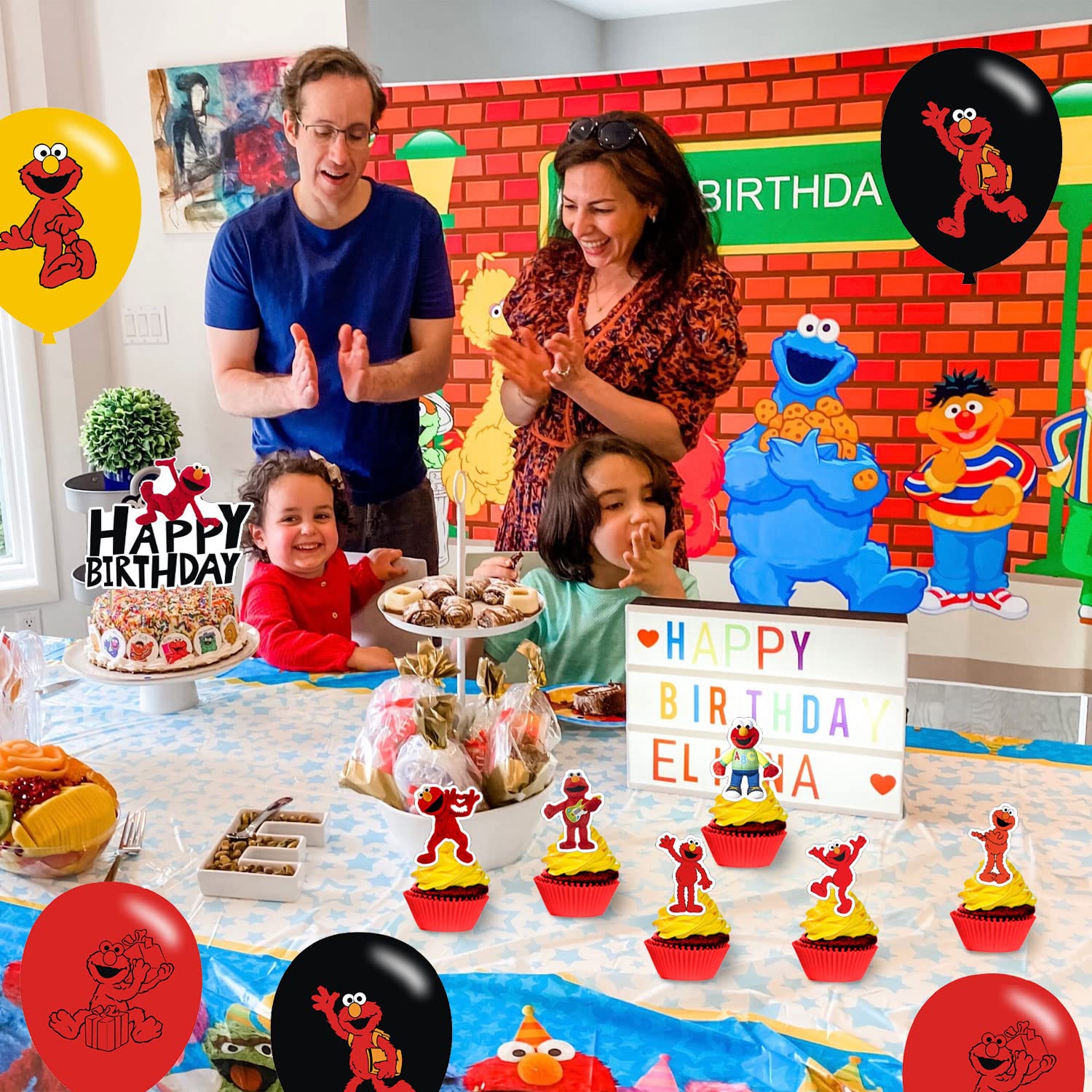 Suministros De Fiesta De Elmo Hechos En Casa Amazon.com: Elmo