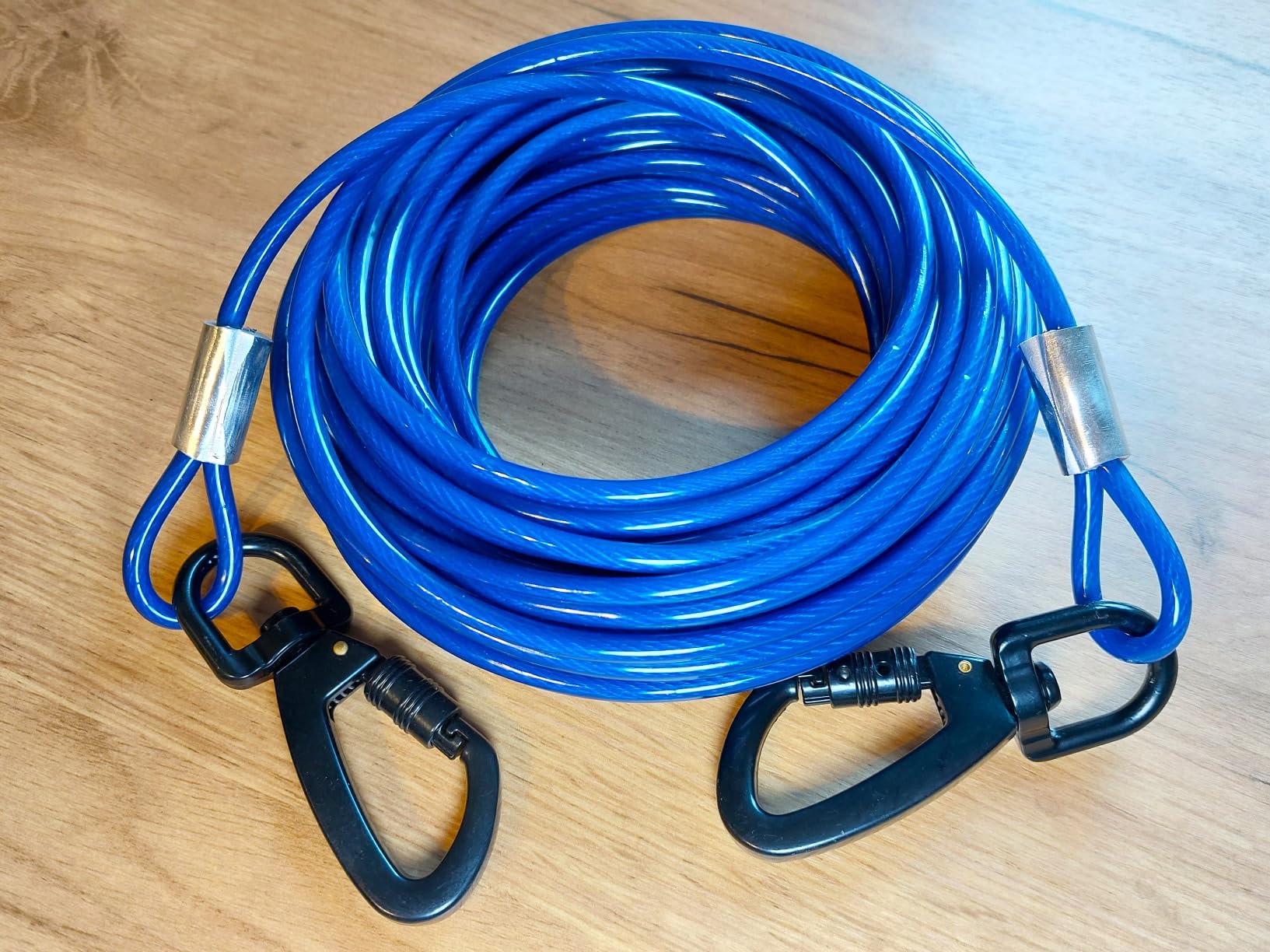 Tie Out Cable for Dogs, 3m Dog Tie Out Cable Chew Proof, Heavy Duty Dog ...