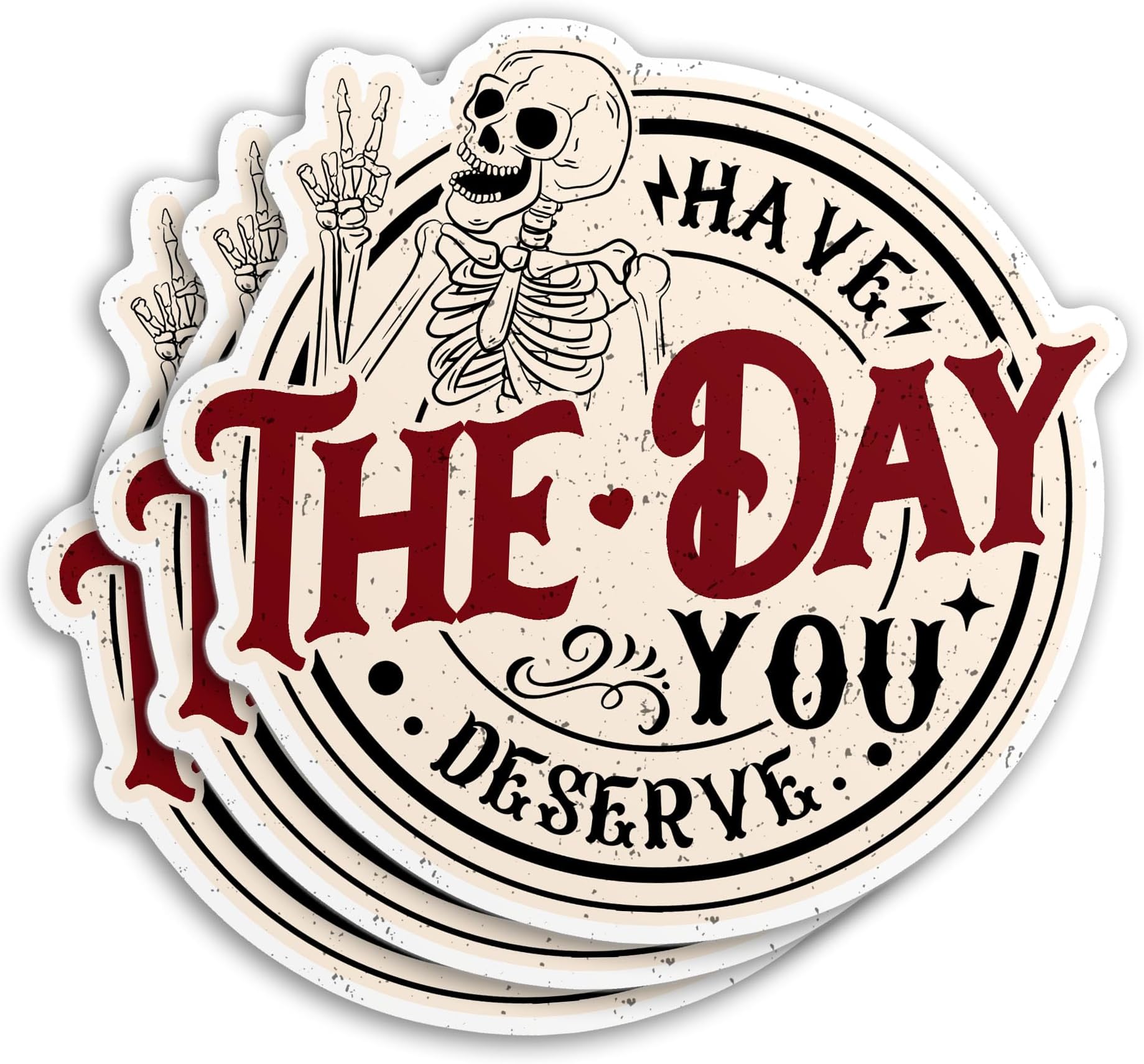 Amazon.com: Paul And Kun Set 3pcs Have The Day You Deserve Sticker ...