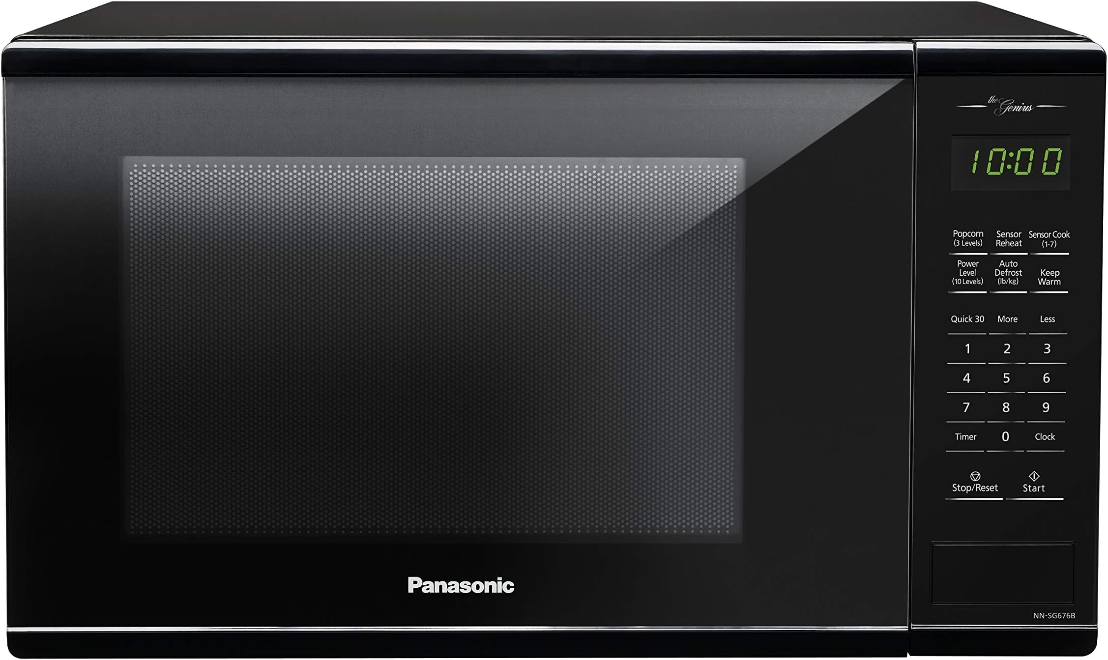 Panasonic NNSG676B Mid-size 1.3 cft. 1100W Genius Microwave Oven, Black ...