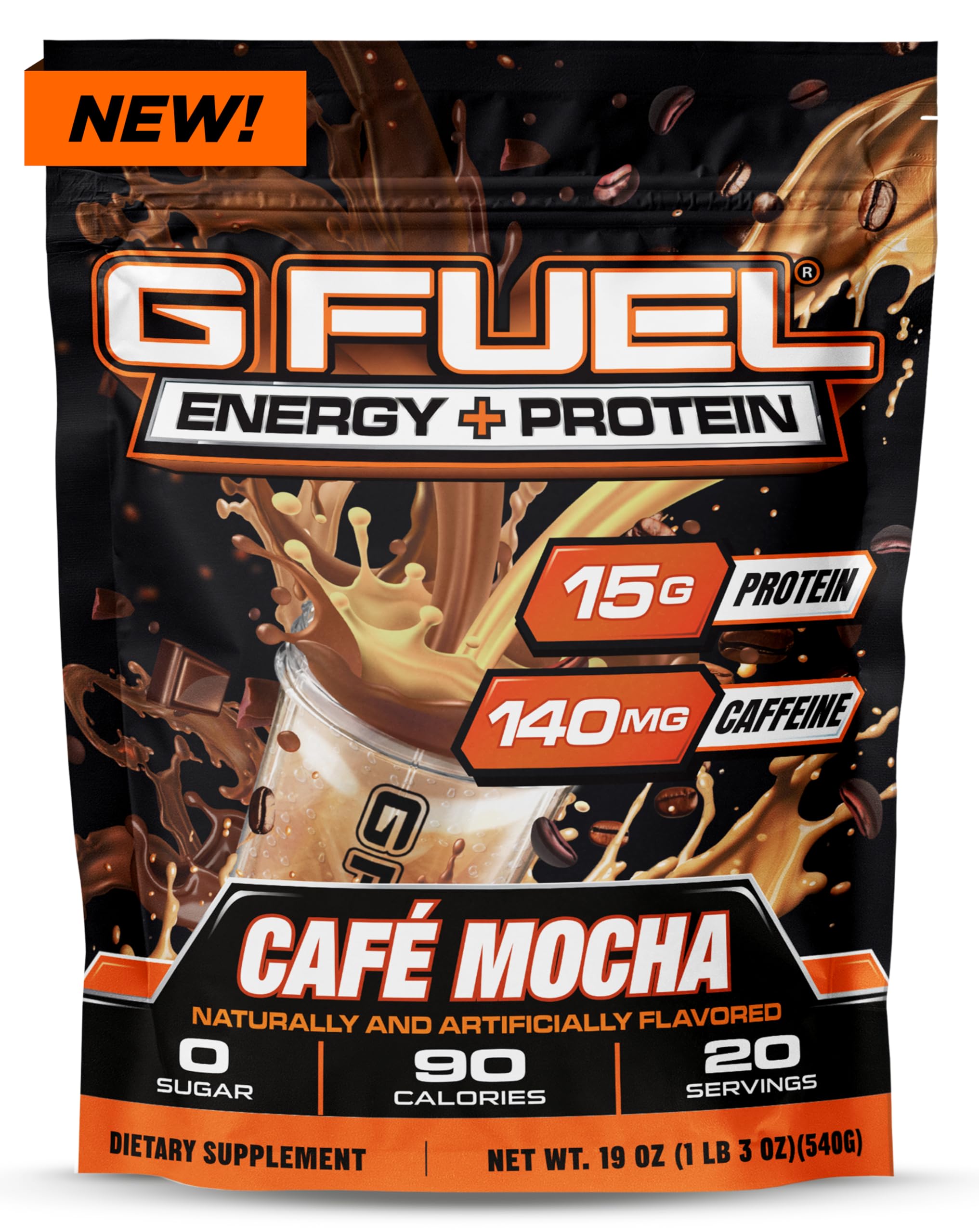 Amazon.com: G Fuel Protein + Energy Drink Powder, Pre Workout Caffeine ...
