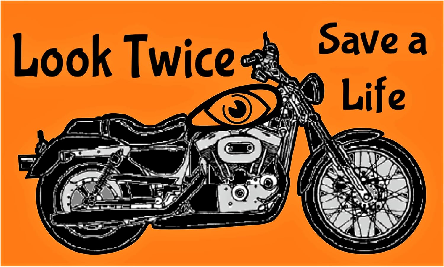 Amazon.com - Look Twice Bumper Sticker ~ Save a Life Stickers - Premium ...