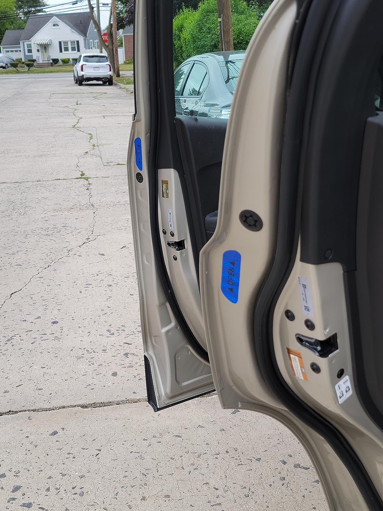 Amazon.com: 4PCS Reflective Open Prompt Stickers for Car Door,Universal ...