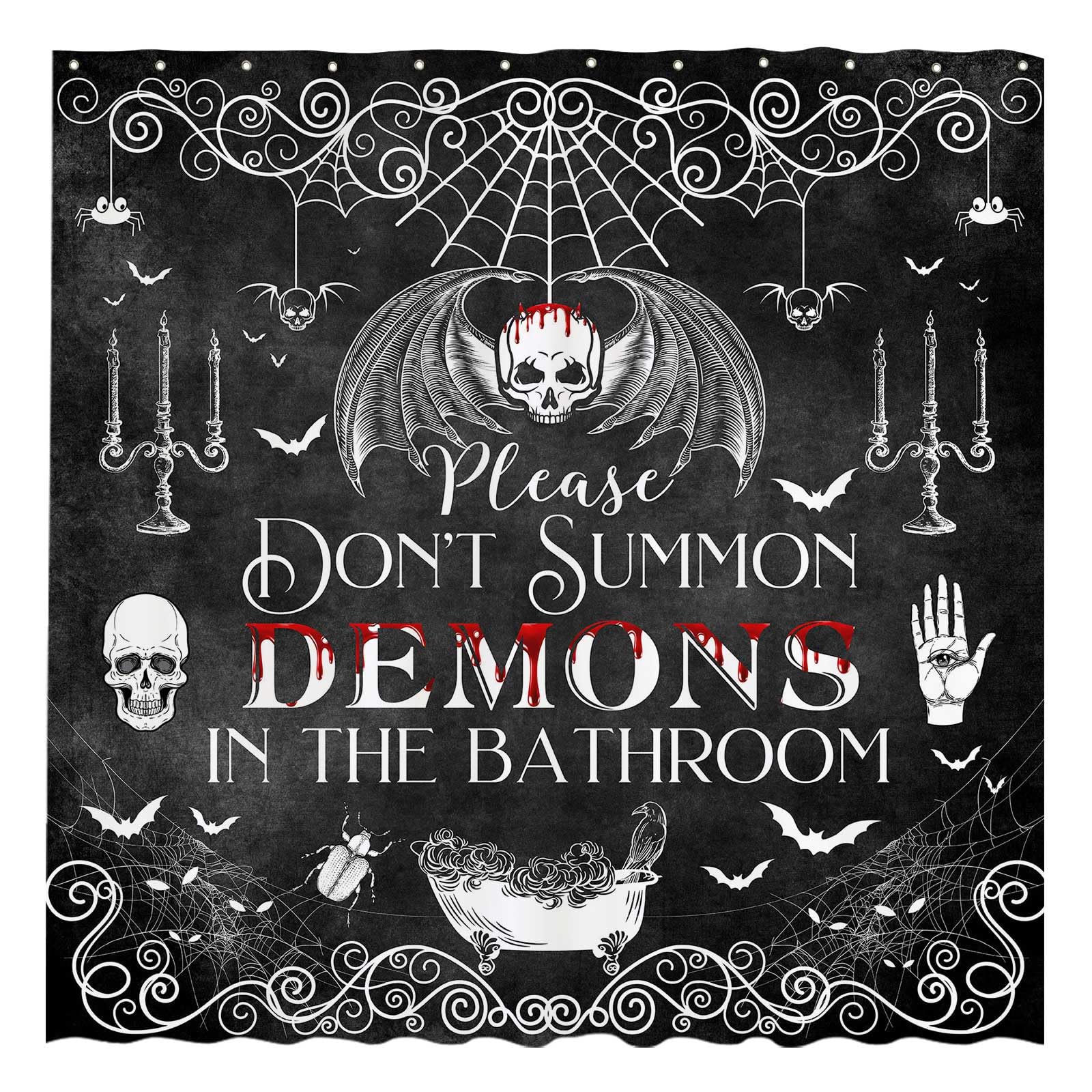 Amazon.com: Allenjoy 72" x 72" Halloween Gothic Shower Curtain for ...