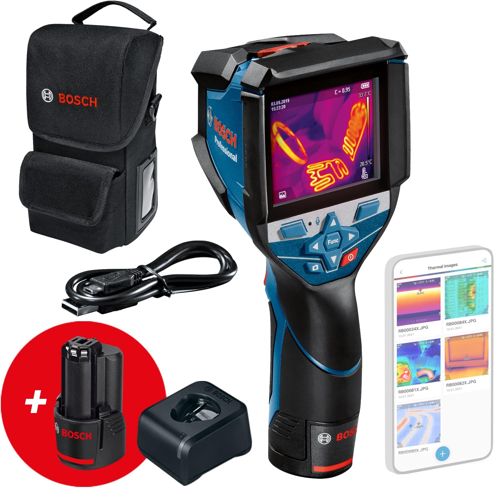 Bosch Professional Termocamera a infrarossi GIS 1000 C (con funzione ...