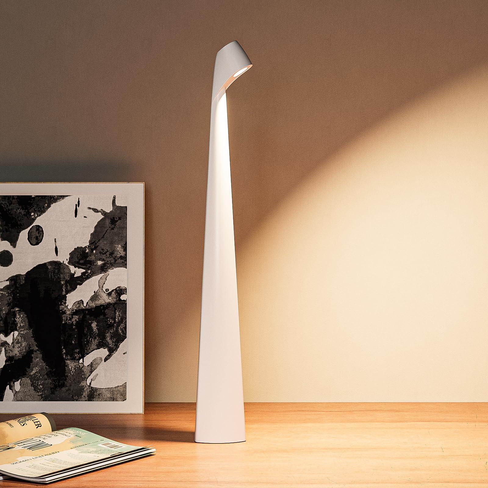 HAPYGI Portable Cordless LED Desk Lamp,Rechargeable Wireless Table Lamp ...