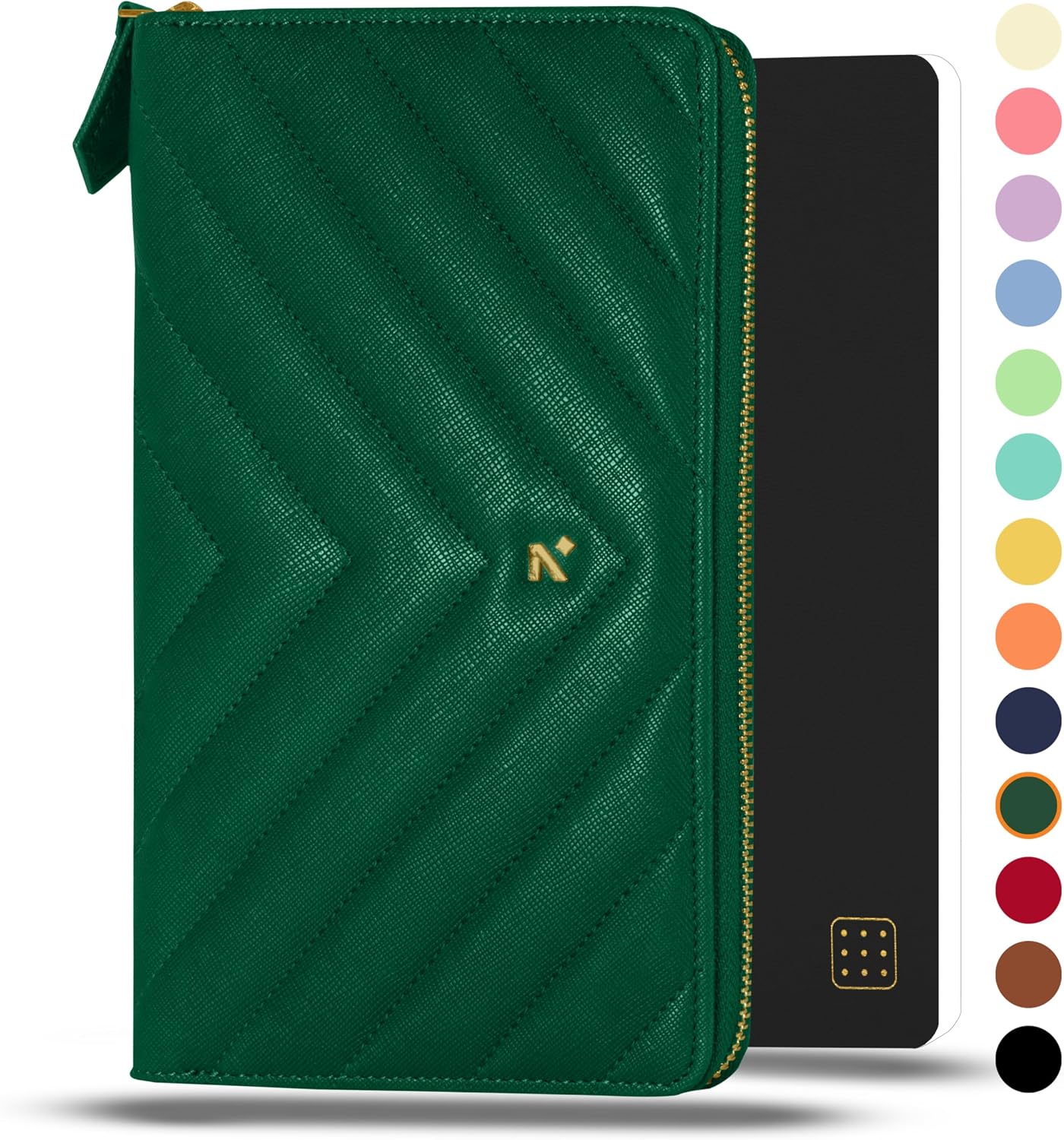 Amazon.com : NEORAH - Petite Travel Journal Diary Vegan LEATHER QUILTED ...