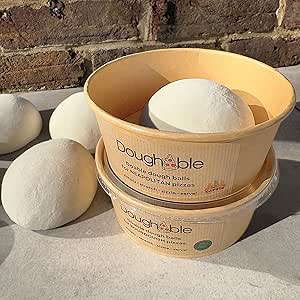 Doughable - Sourdough Pizza Dough Balls - 230g - Includes Proving Pot and Semolina - Vegan - GMO ...