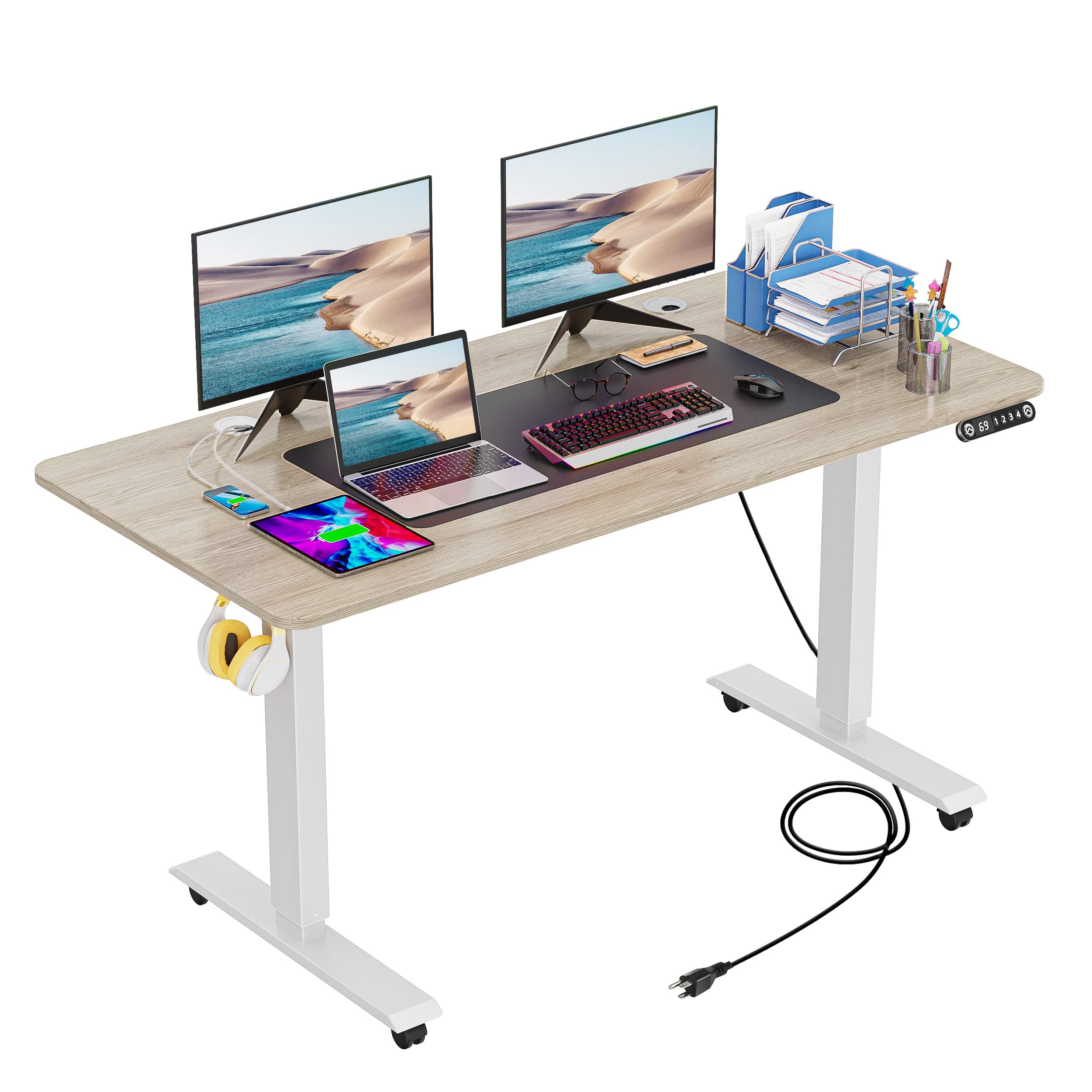Snapklik.com : Farexon 59 X 24 Inch Standing Desk Electric Adjustable ...