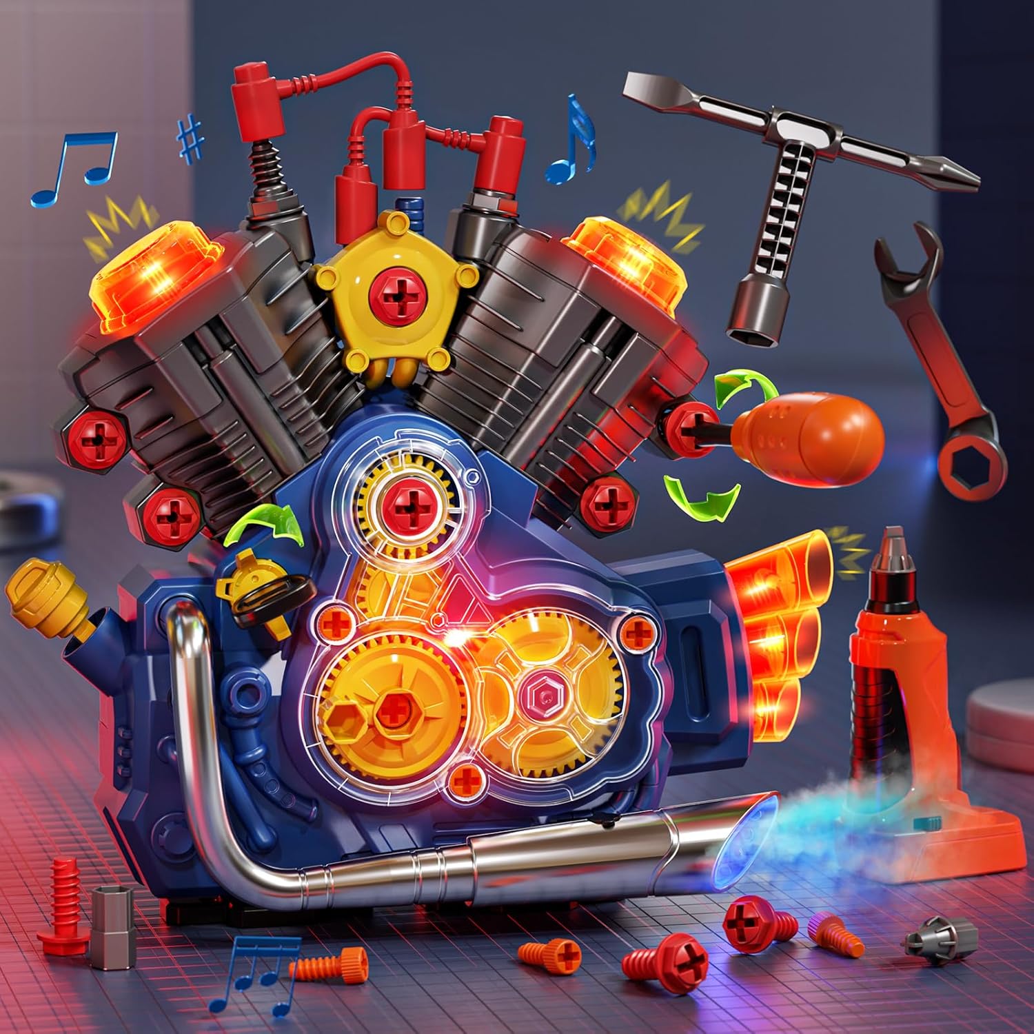 Amazon.com: Jovow Engine Building Kit, Kids Mechanic Toys for ...