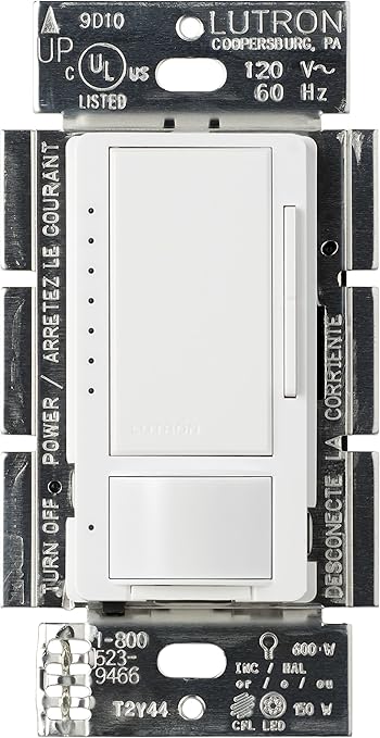 Lutron Maestro Motion Sensor Dimmer Switch for Bathroom, Garage ...