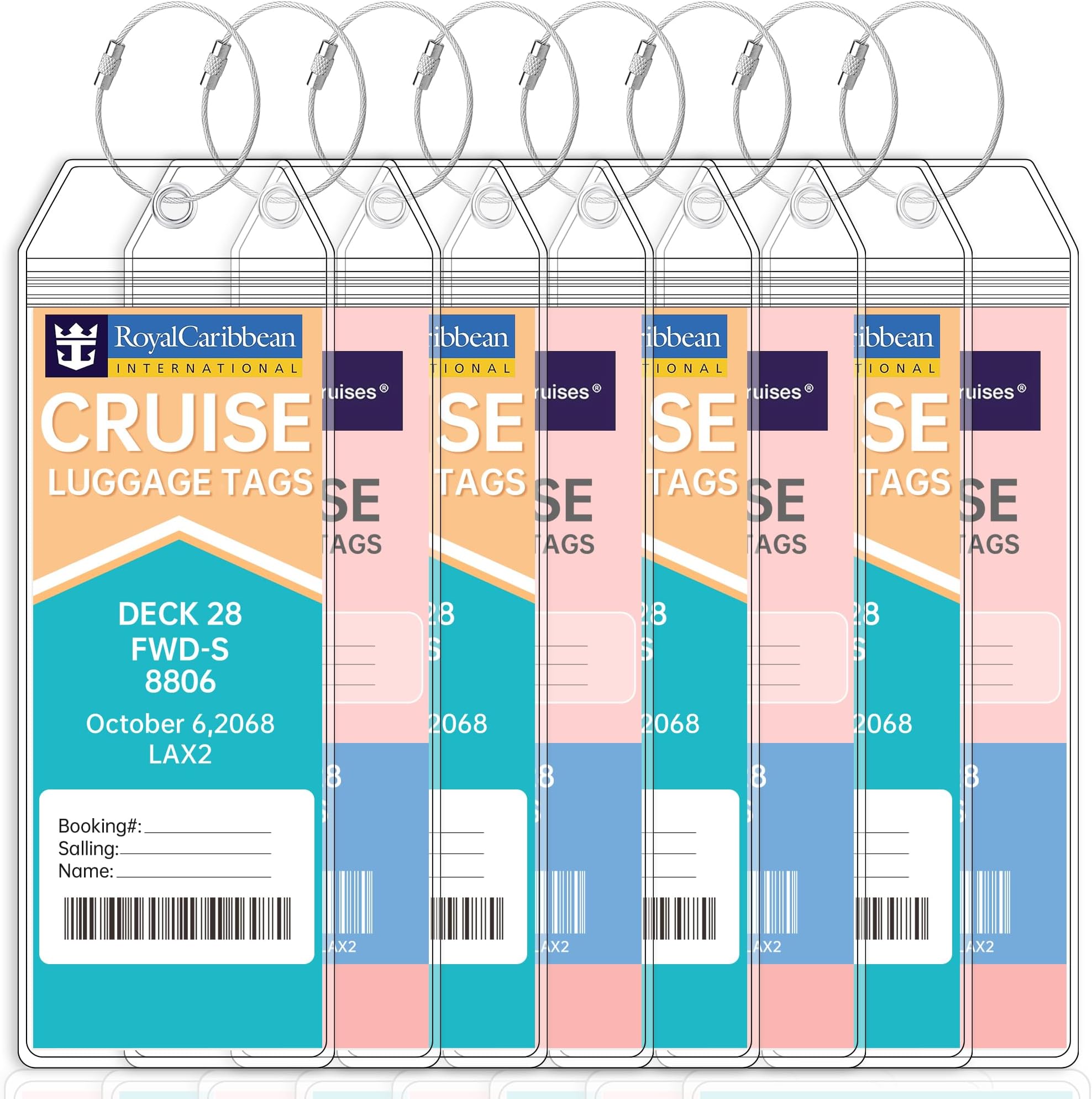 Marella (TUI) Cruise Luggage Tag Holders [4 Pack] – Waterproof, Durable ...