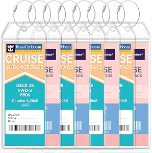 Teskyer 8 Pcs Cruise Luggage Tag Holder Compatible with Royal Caribbean ...