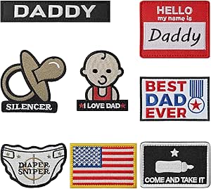 Amazon.com: WILDREEDS 8 Pieces Daddy Patches, Hook and Loop Tactical Funny Patch for Hats ...