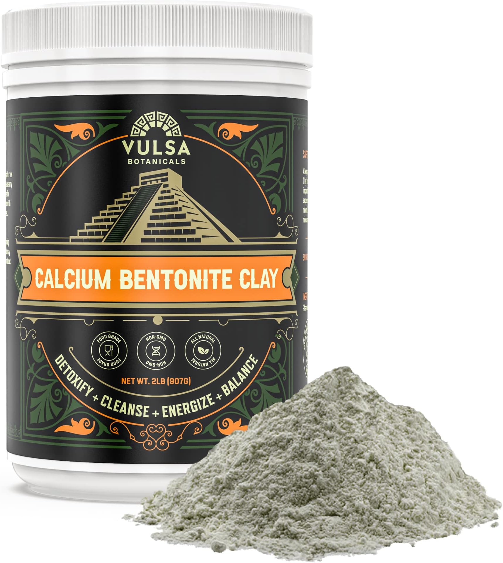 Amazon.com : Vulsa Bentonite Clay Powder - Calcium Bentonite Clay Food ...