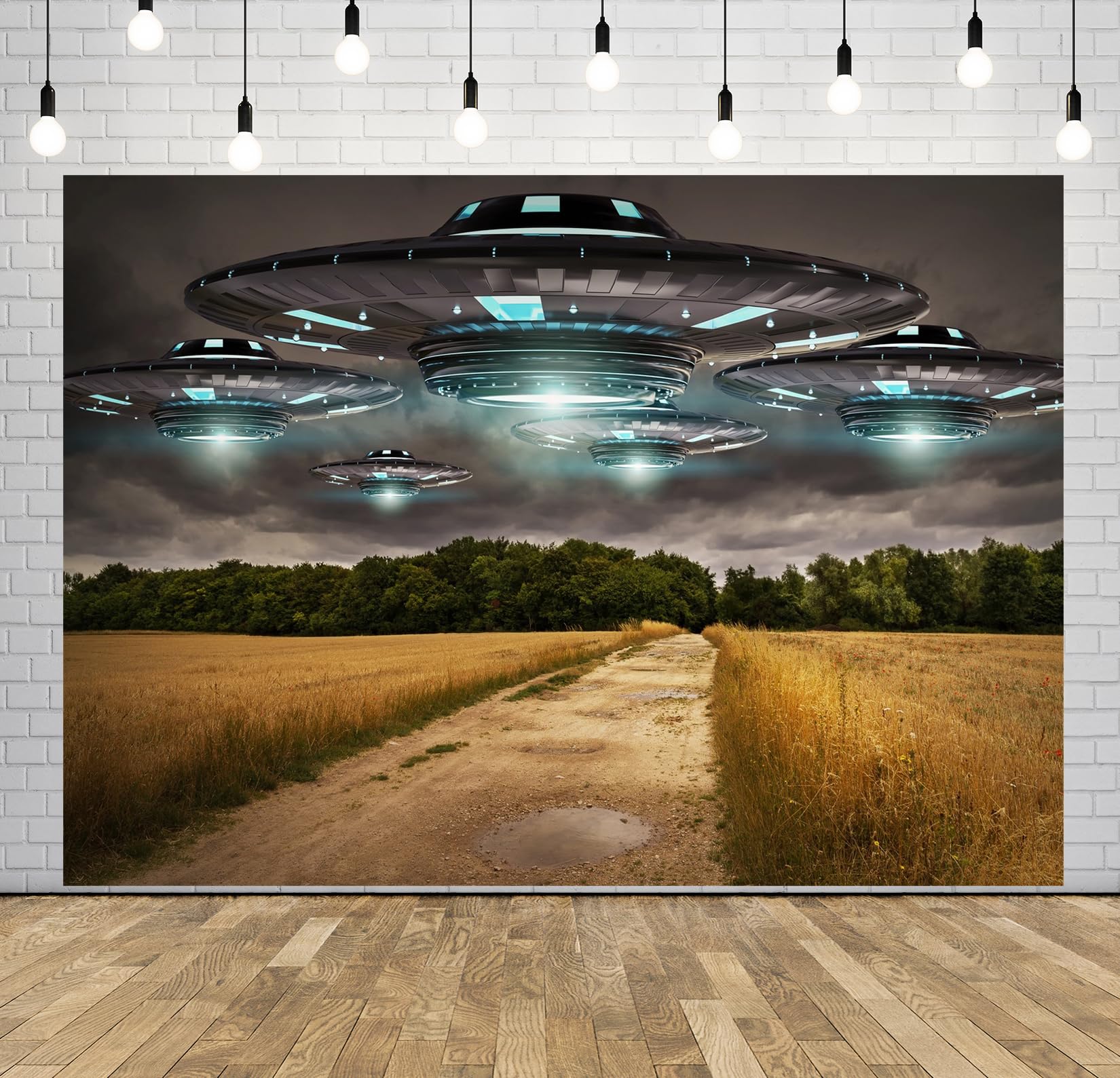 Snapklik.com : 10x8ft Fabric UFO Backdrop Field Science Fiction Alien ...