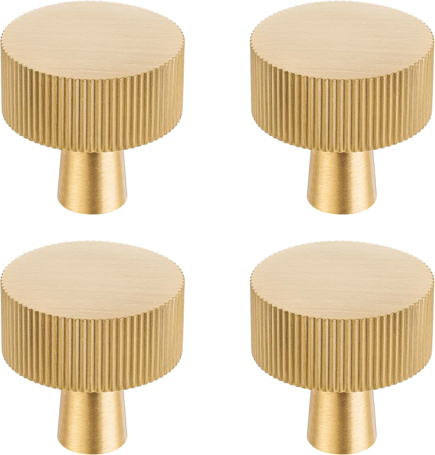 RZDEAL 4PACK Solid Brass Cabinet Knobs Pulls Cabinet Drawer Dresser Gold Knobs Modern Handles ...