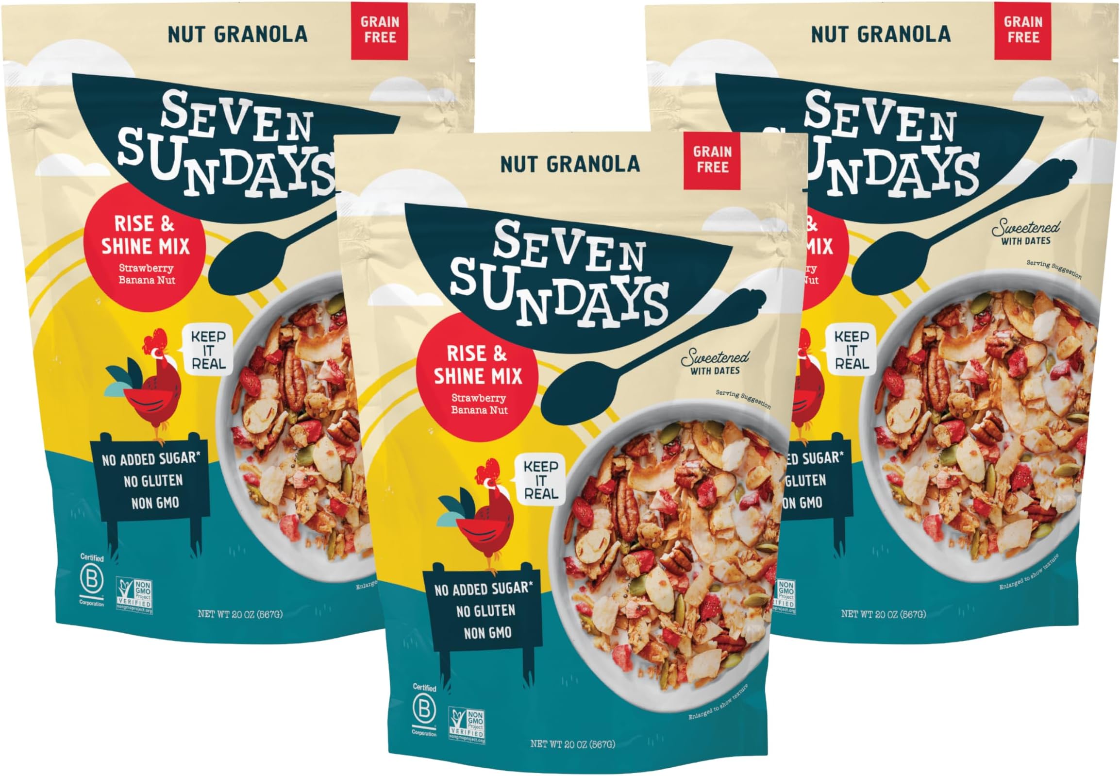 Amazon.com: Seven Sundays Nut Granola Cereal, Day Dream Dark Chocolate ...