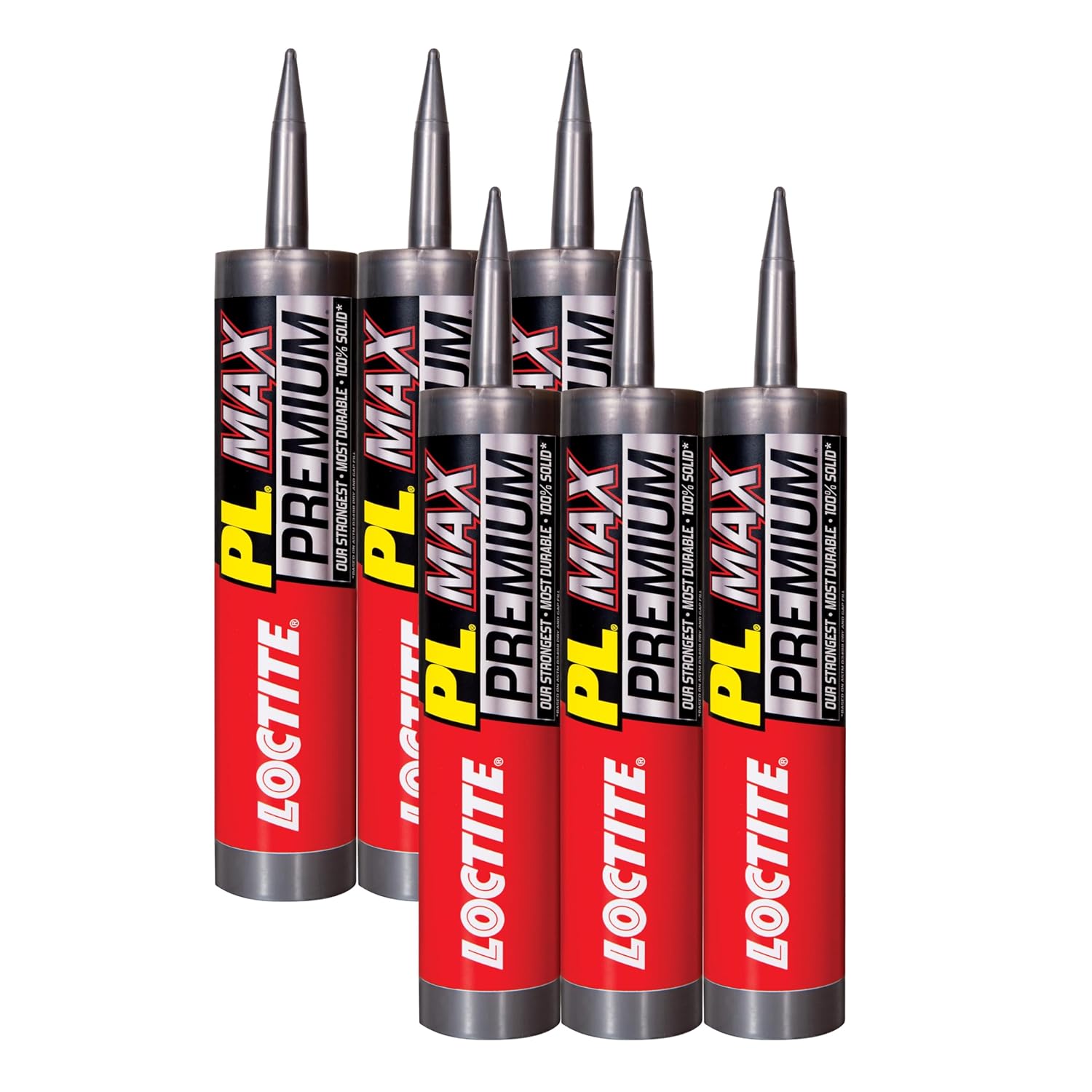 Loctite PL Premium Max Construction Adhesive, 9 fl oz Cartridge, 6 Pack ...