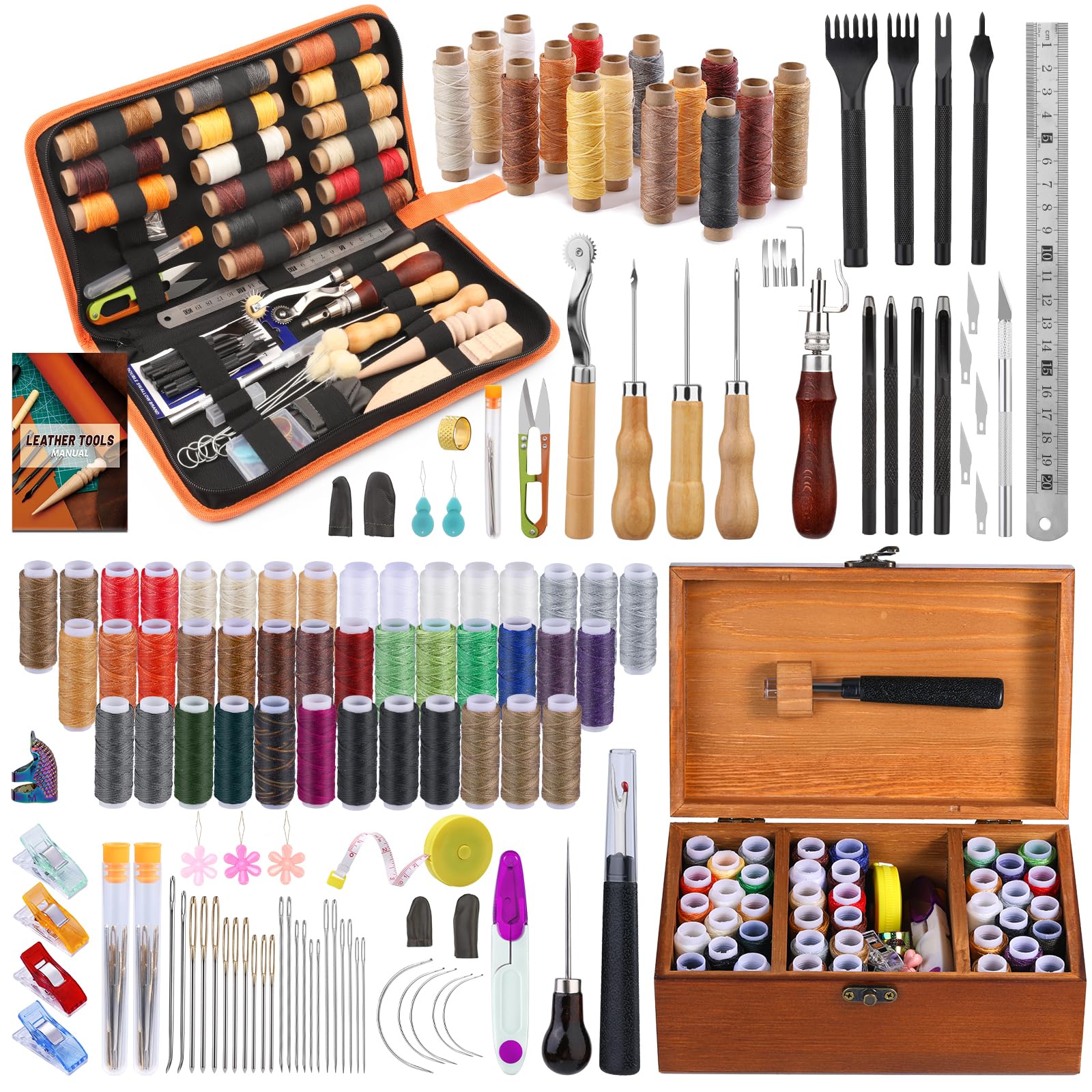 Amazon.com: BUTUZE Leather Working Tools, Leather Tool Kit, Practical ...
