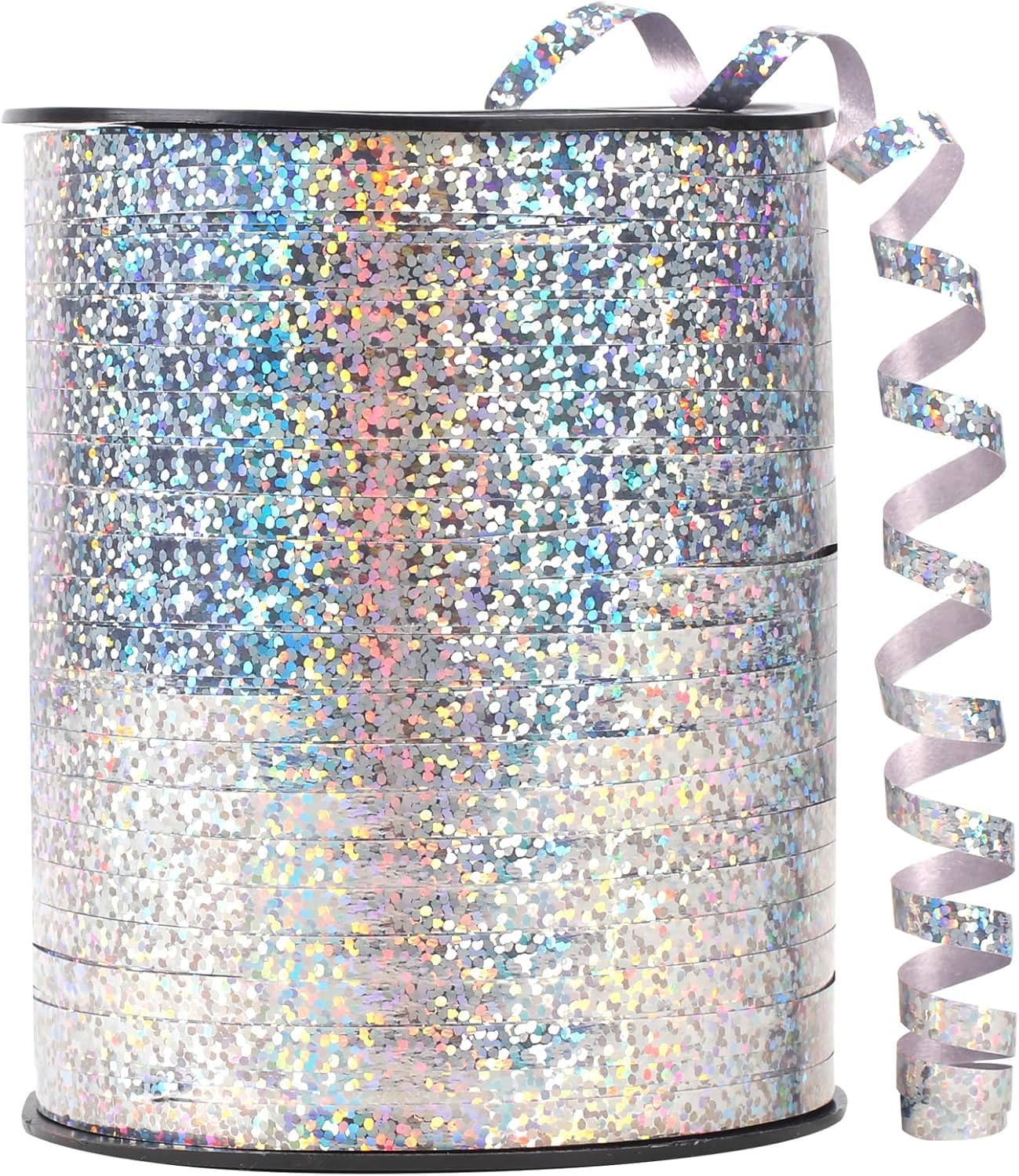 Amazon.com: 500 Yards Silver Shiny Curling Ribbon Metallic Balloon Roll ...