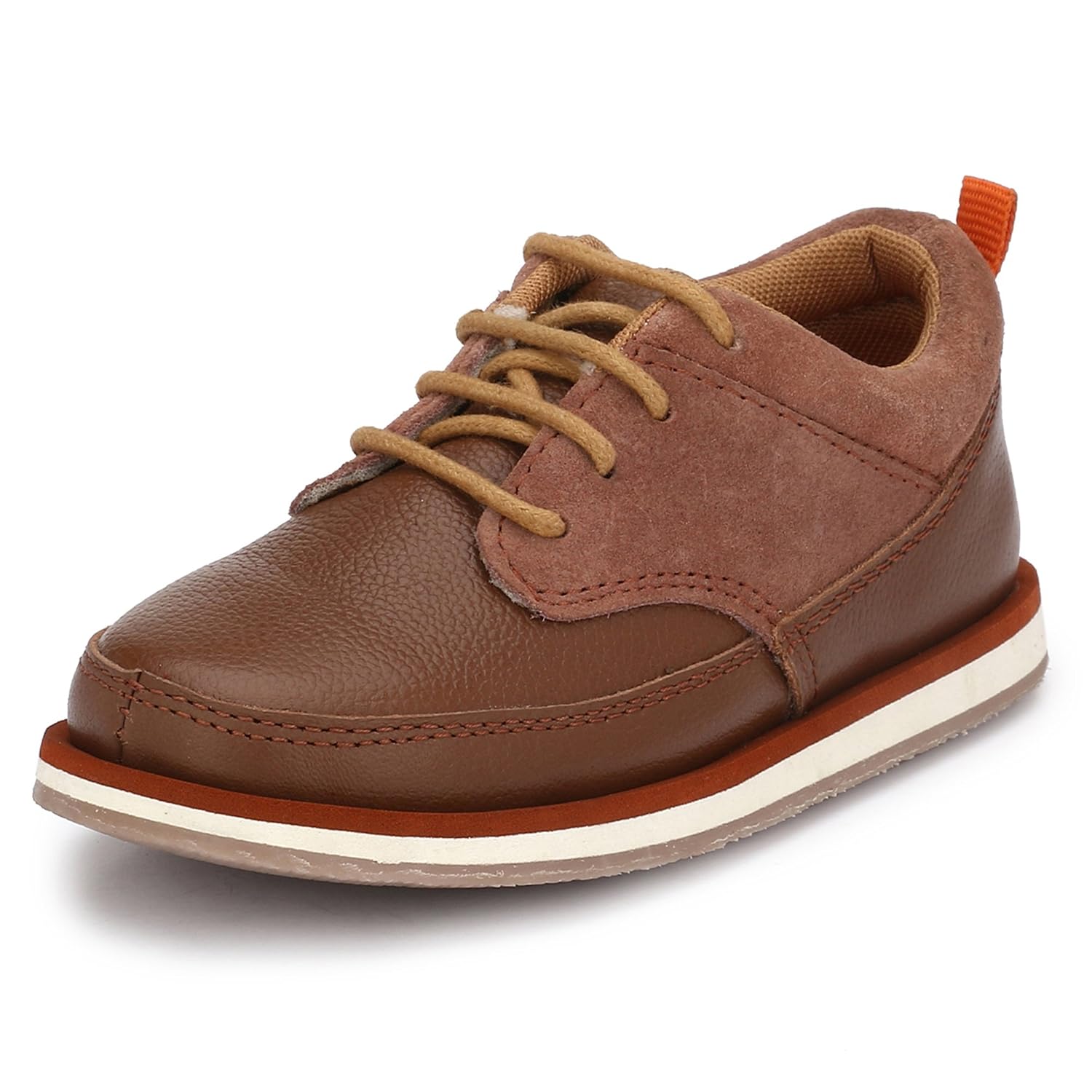 Buy Tuskey Boys Genuine Leather Lace-up Sneaker Shoe (587-tan_11) at ...