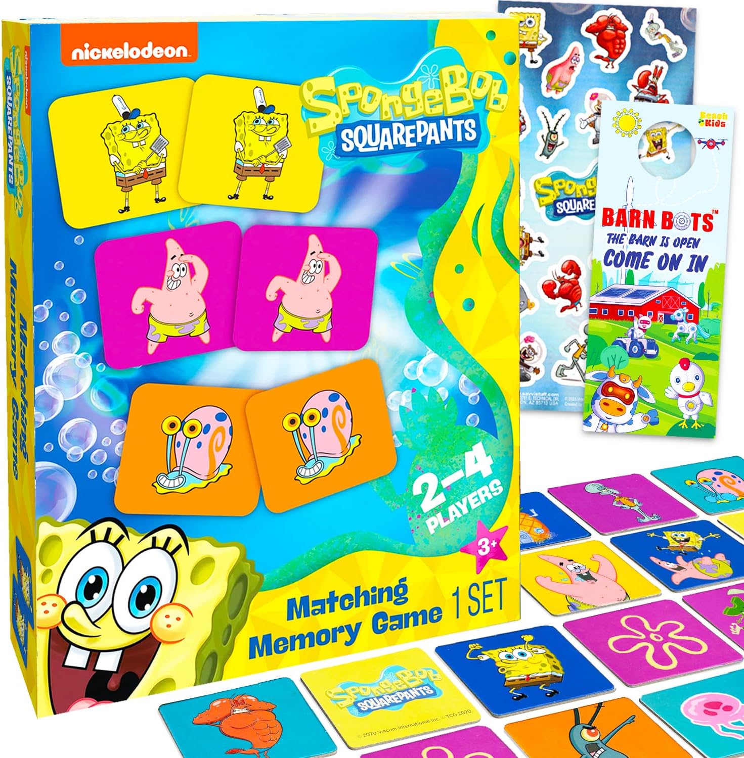 Amazon.com: Nickelodeon SpongeBob Memory Game - Educational Toy Bundle ...
