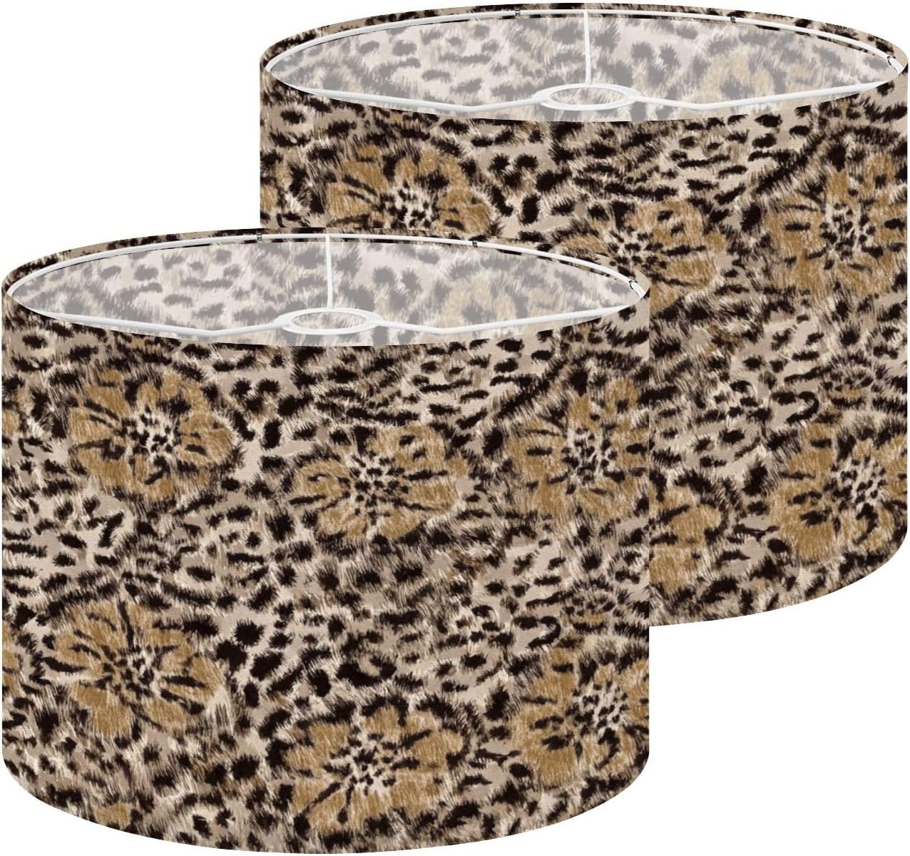 Lampshades Leopard Lamp Shades Set of 2 Cheetah real meter wind effect ...