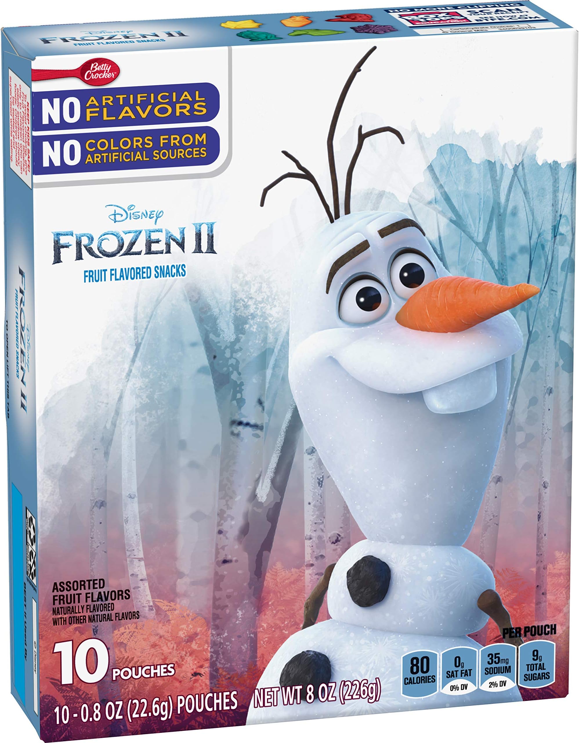 Amazon.com : Betty Crocker Fruit Flavored Snacks Disney Frozen, 10 ct ...