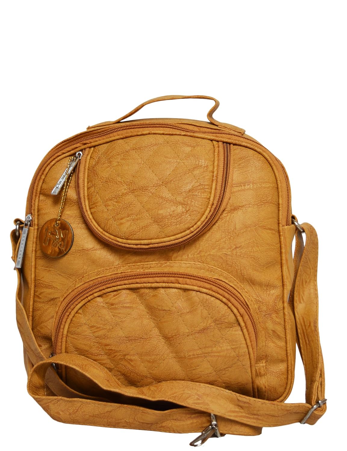 Buy Casual College Pithu Bag/Backpack Golden at Amazon.in
