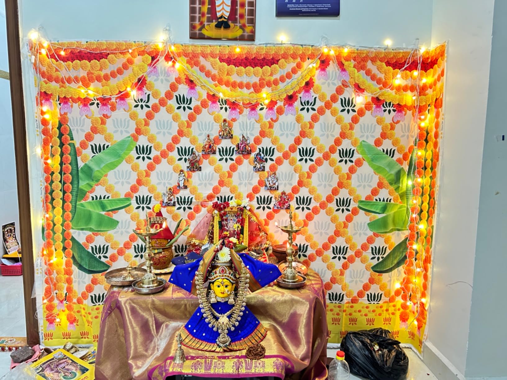 Buy Nav Durga Wooden MDF Set for Durga Pooja Navratri Decoration for ...